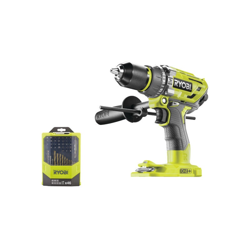 Pack RYOBI Perceuse-visseuse à percussion R18PD7-0 Brushless One+ sans batterie ni chargeur ...