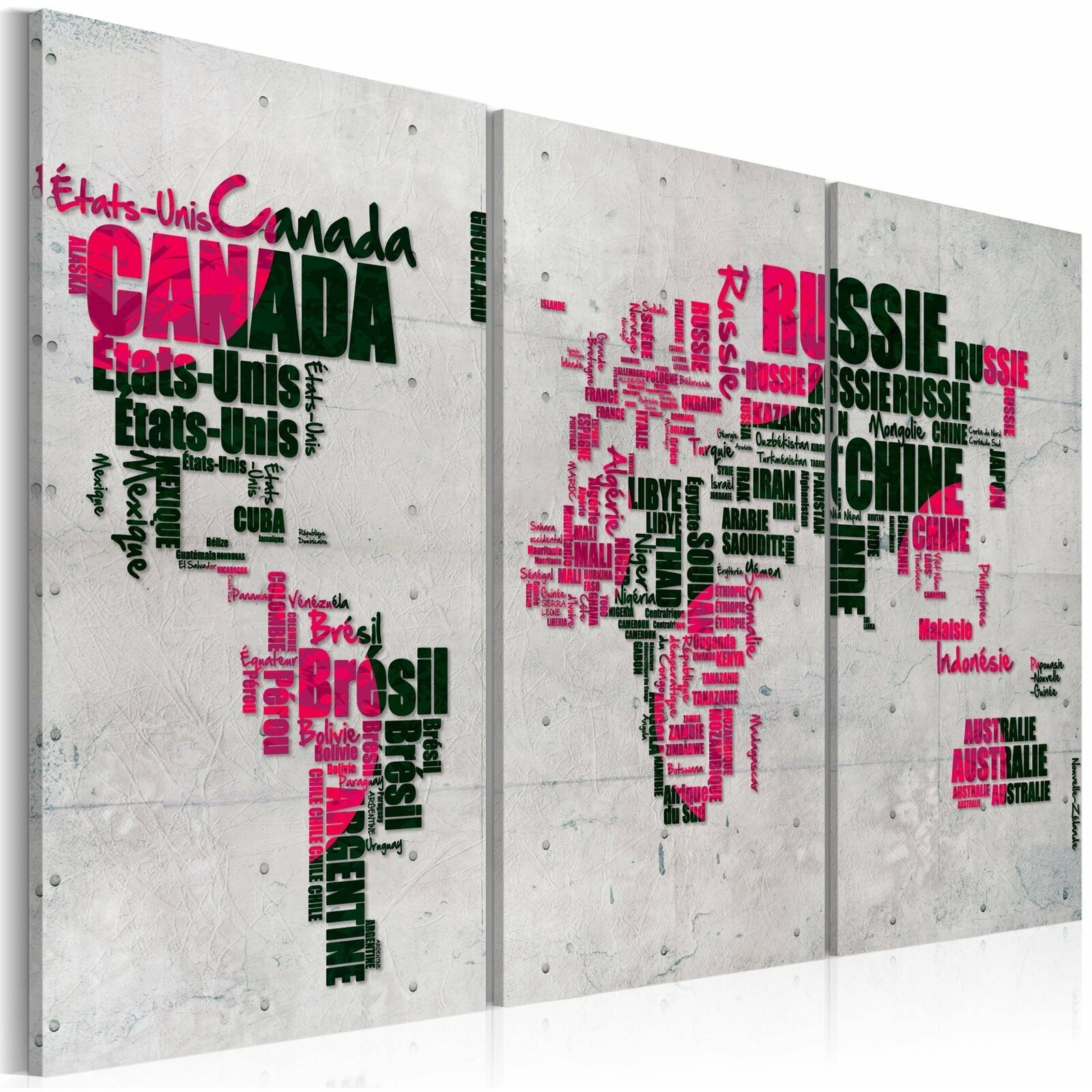 Tableau carte du monde - 120 x 80 cm | Leroy Merlin