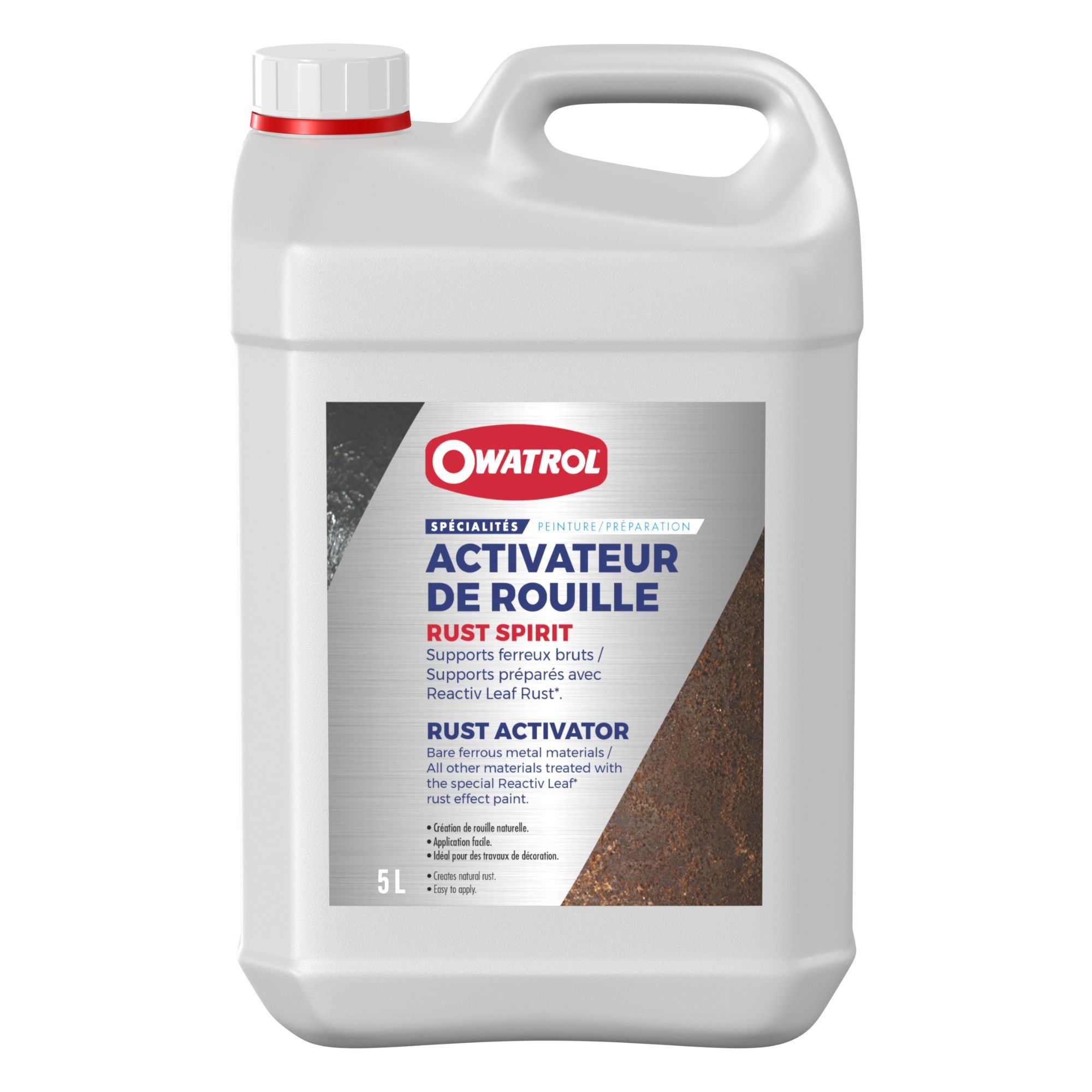 Activateur de rouille Owatrol RUST SPIRIT Aspect rouille 5 litres ...