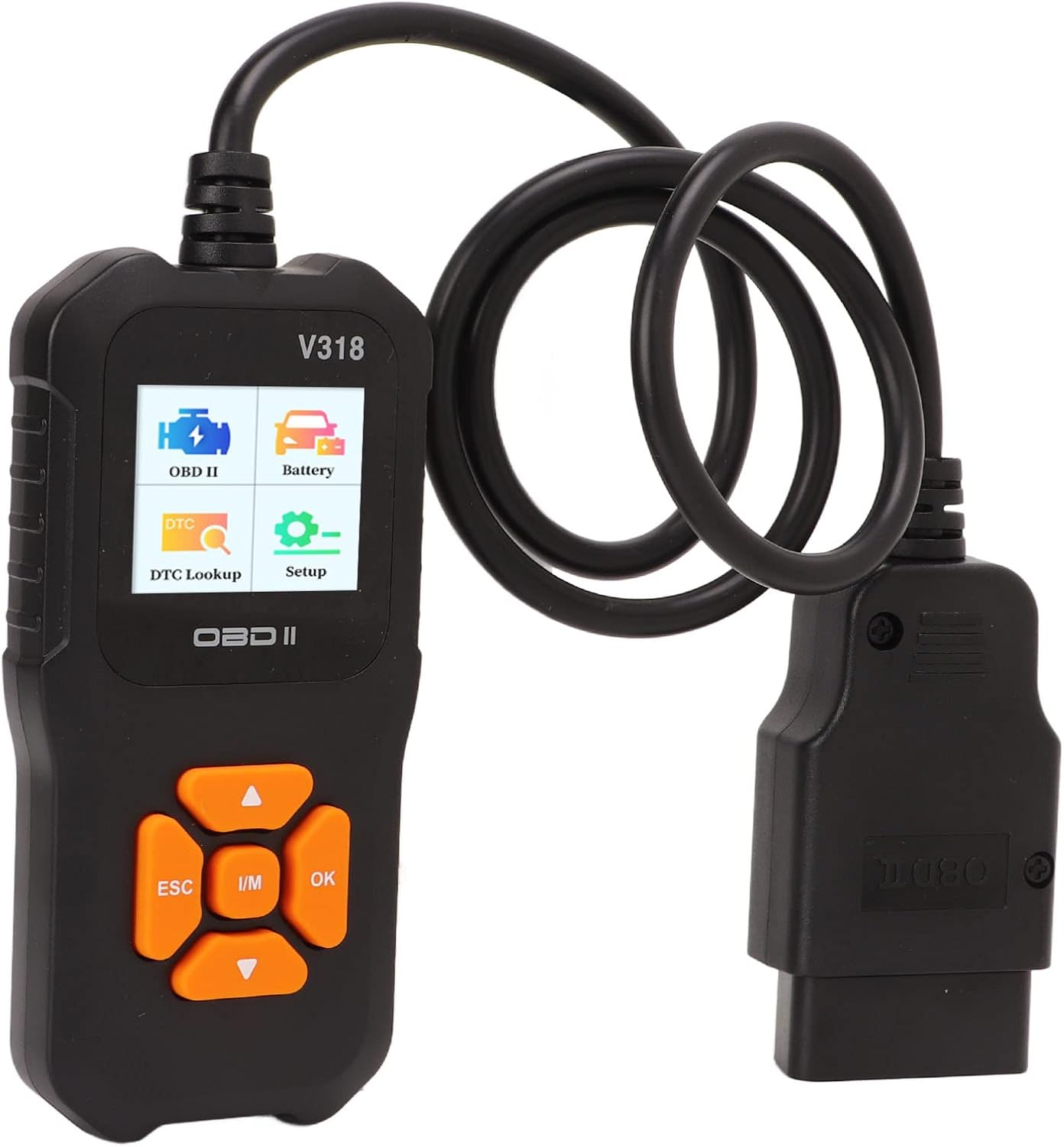 OBD2 Scanner, V318 OBD2 Scanner, 1.8 Inch Colour Screen, 10 Languages, Error Reader, Car ...