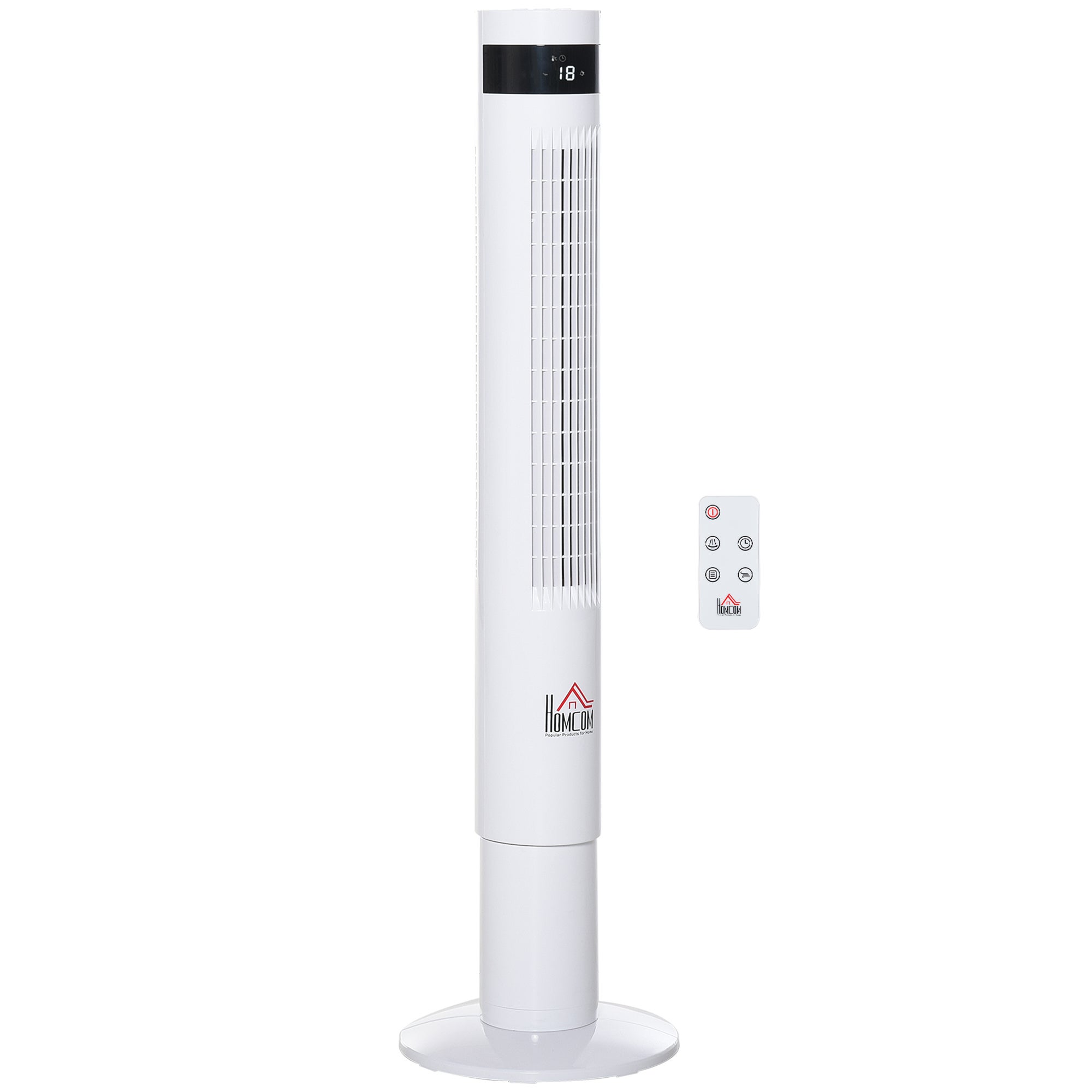 Ventilateur tour, 3 vitesses, télécommande, 50 W, minuterie 12 heures ...