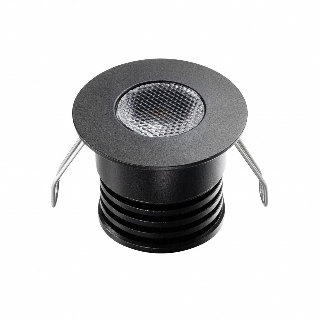 Spot LED encastrable Noir Compact 4W DC12V équivalent 30W - Blanc ...