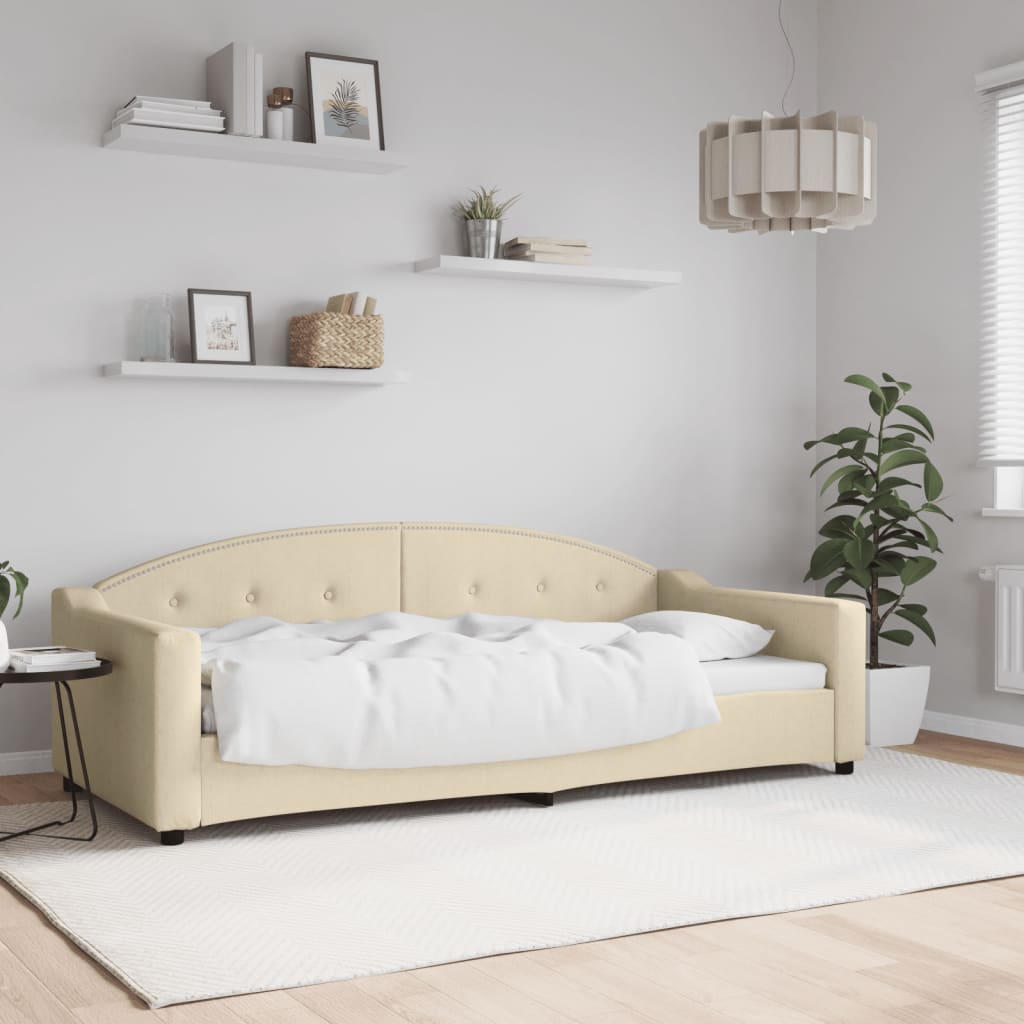Lit de repos crème 90x200 cm tissu | Leroy Merlin