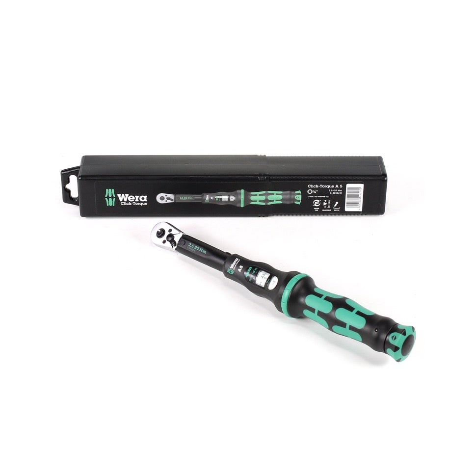 Wera Click-Torque A5 Clé dynamométrique 1/4" 25 Nm avec Crémaillère ...