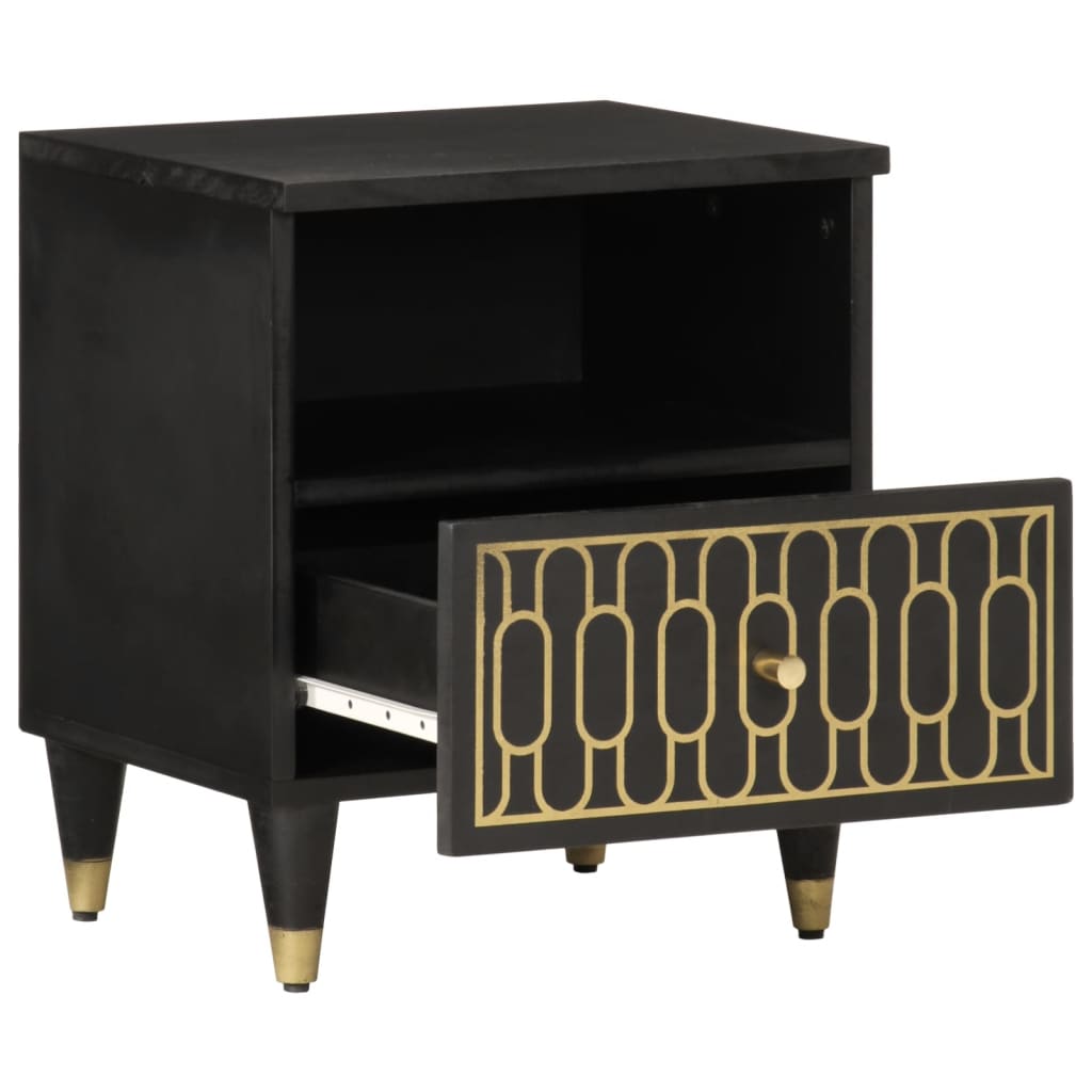 Table de chevet 40x33x46 cm Bois de manguier solide | Leroy Merlin