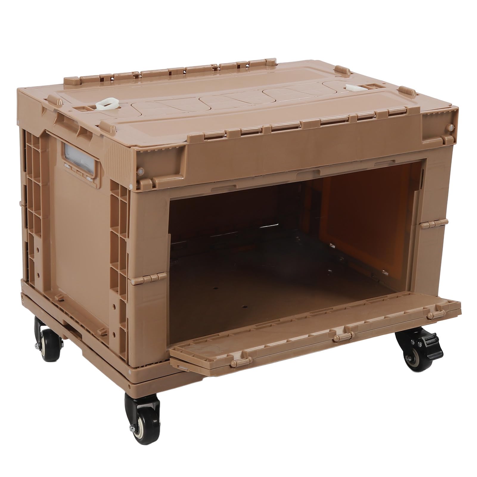 Bac de rangement pliable avec roulettes en plastique PP, panier de ...