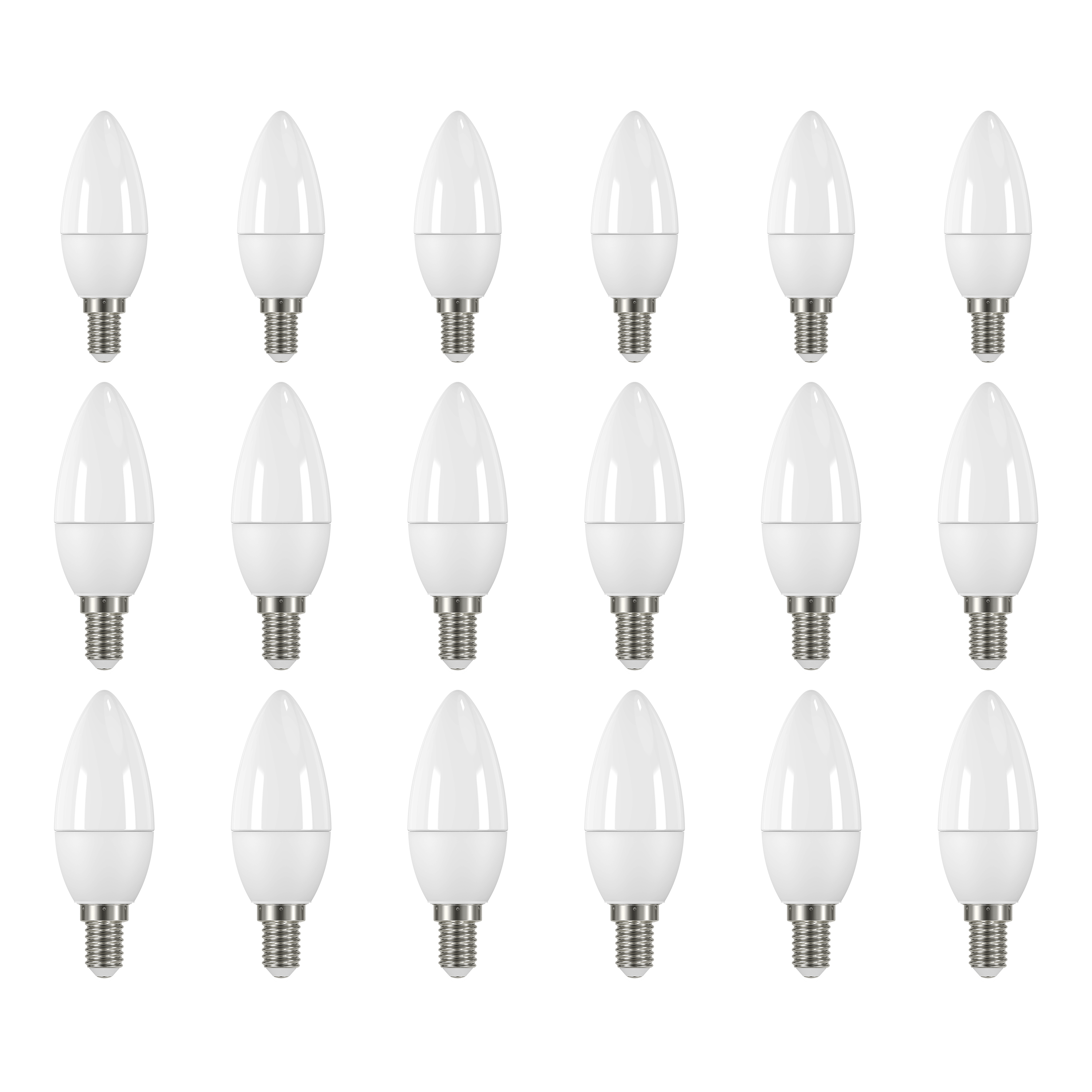 LEXMAN - Set di 18 lampadine LED opache - E14 - 470LM - 3,4W equivalenti 40W - Ø 35 mm - 4000K ...