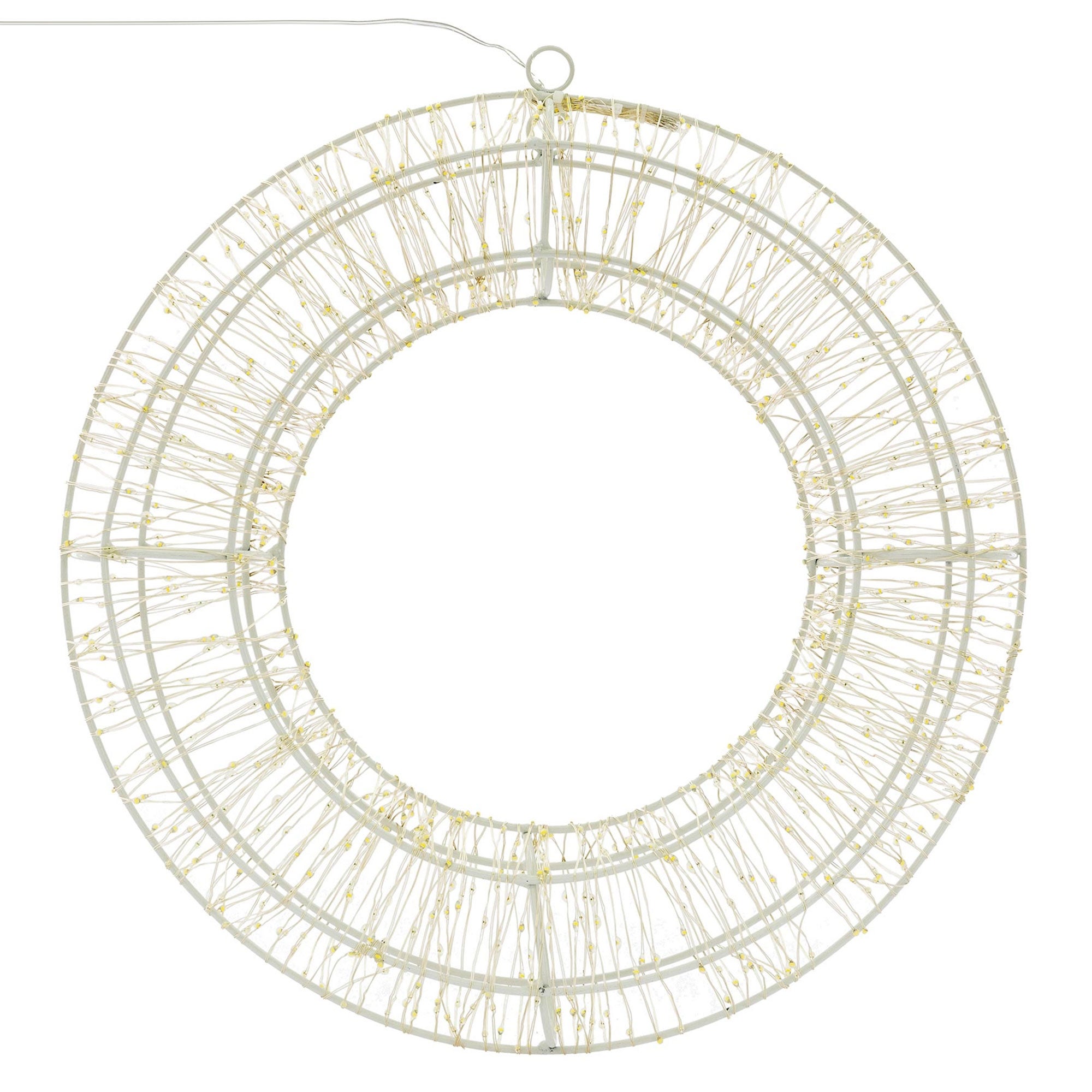 Ghirlanda Natalizia Decorazione Luminosa Corona 1800 Luci Led Bianco ...