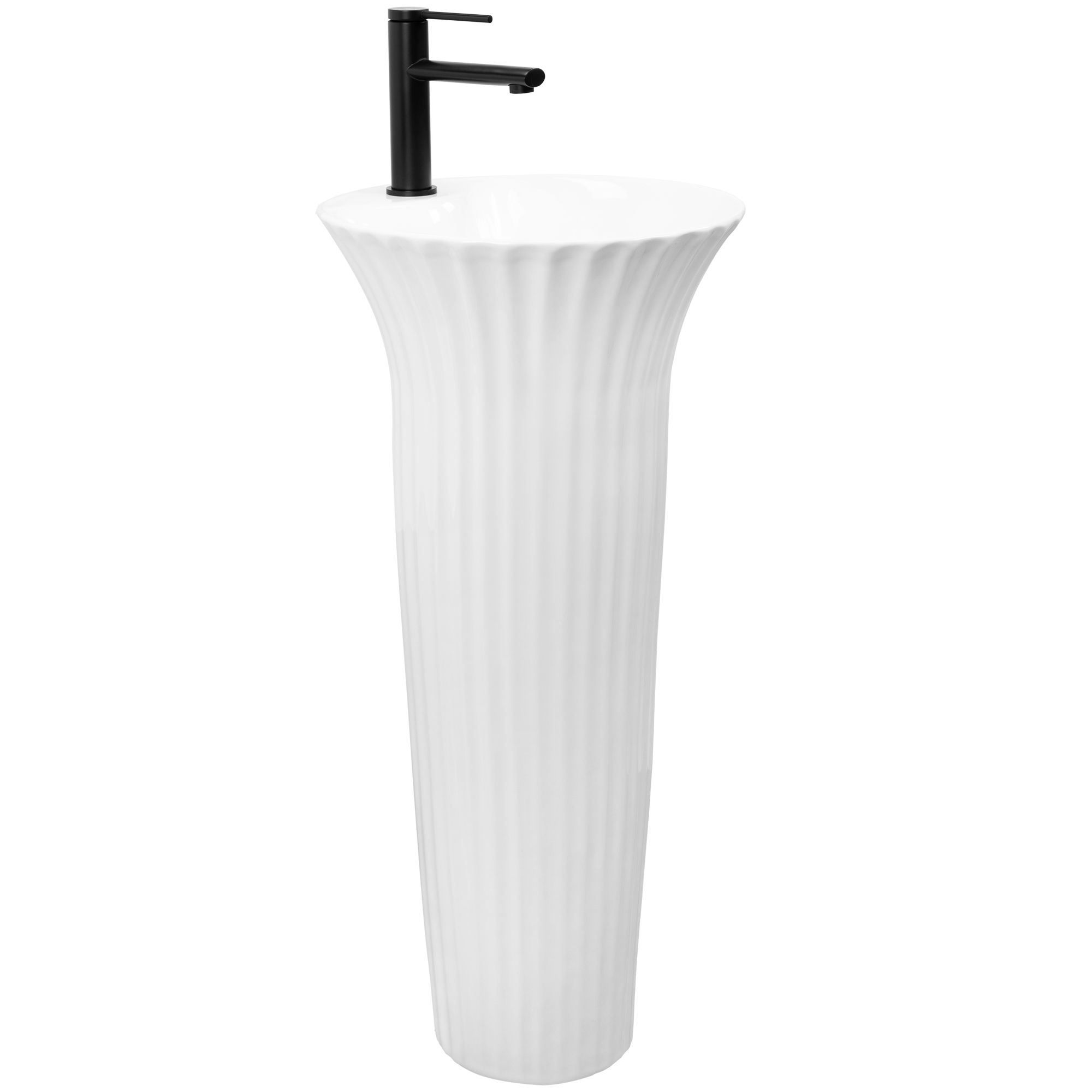 LAVABO DE PIE REA HOPE WHITE 40X40X84CM | Leroy Merlin