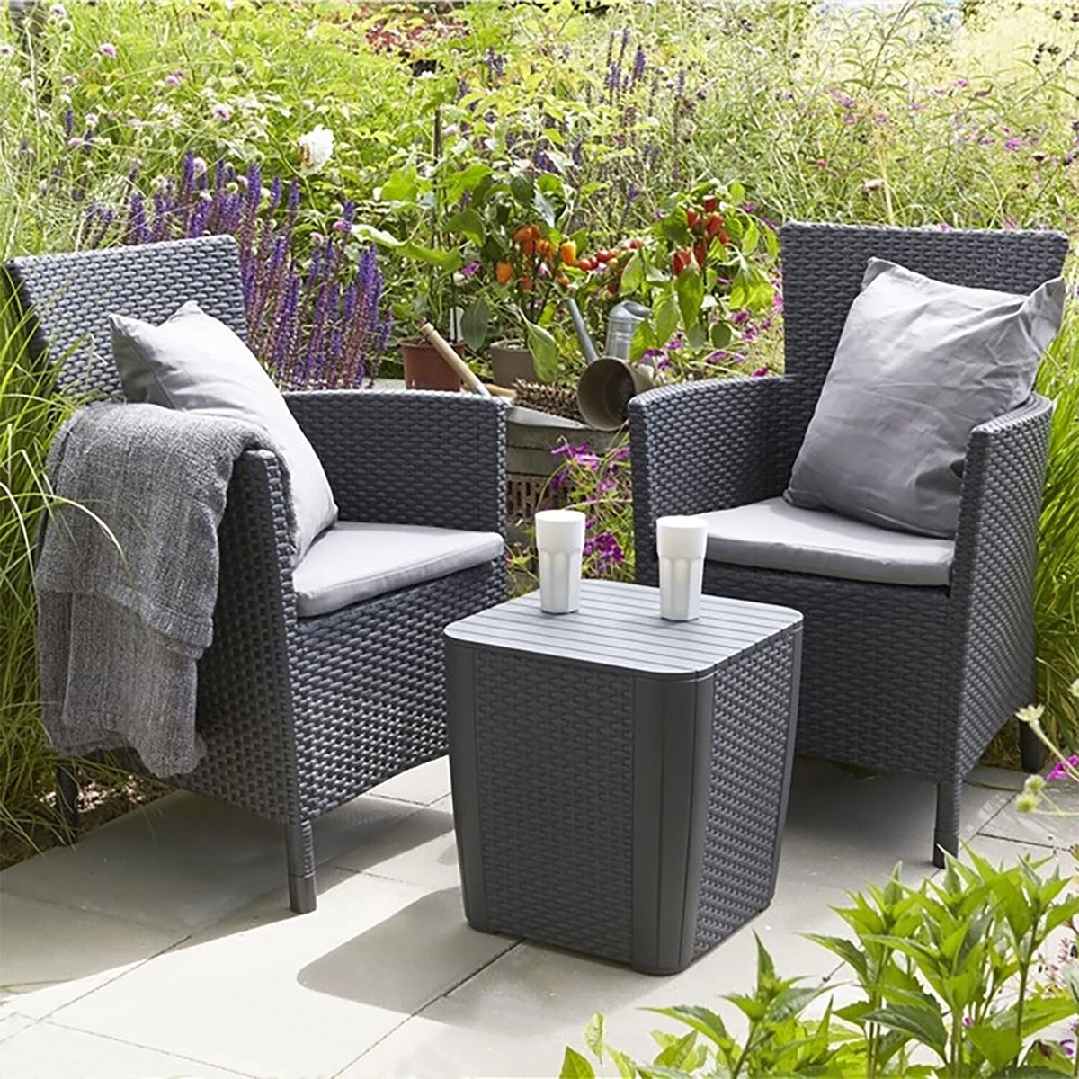 Ensemble de balcon Keter Iowa Graphite | Leroy Merlin