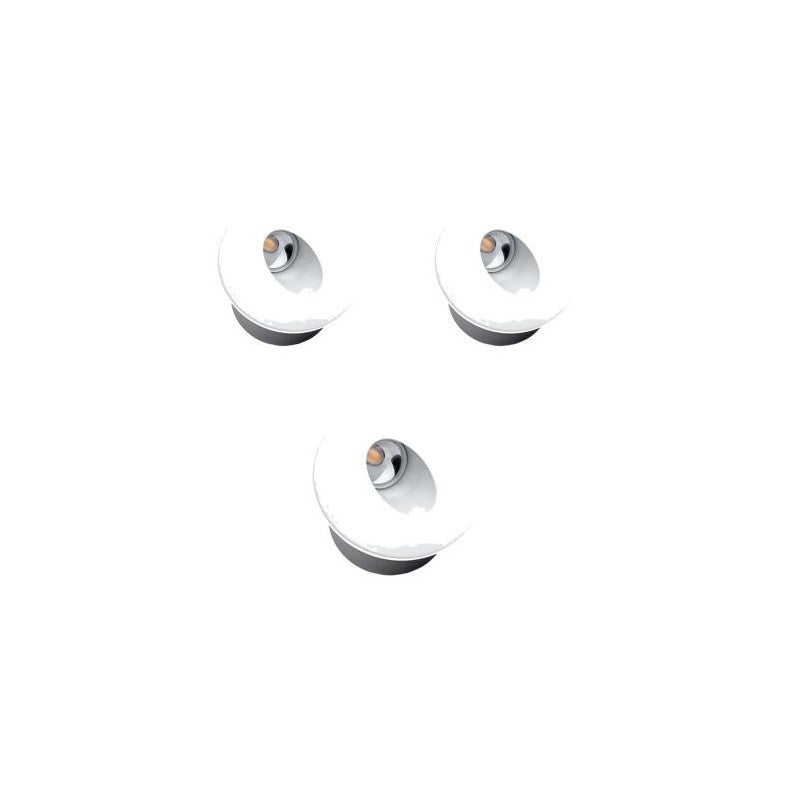 Spot LED 3W Encastrable pour Escalier Rond Blanc AC 220-240V Blanc ...