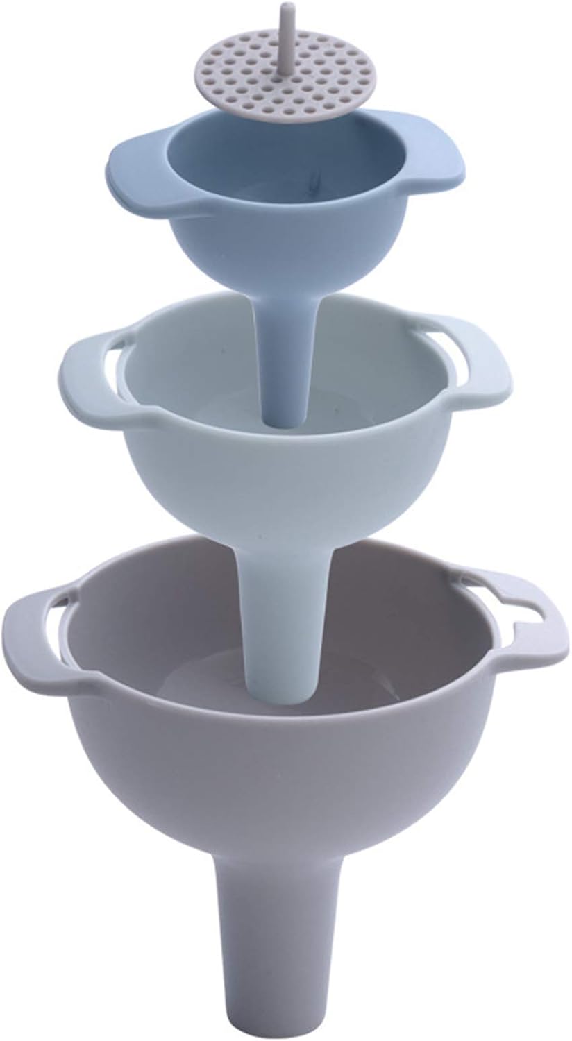 Embudo de cocina de plástico Juego de embudos Utensilio de cocina ...