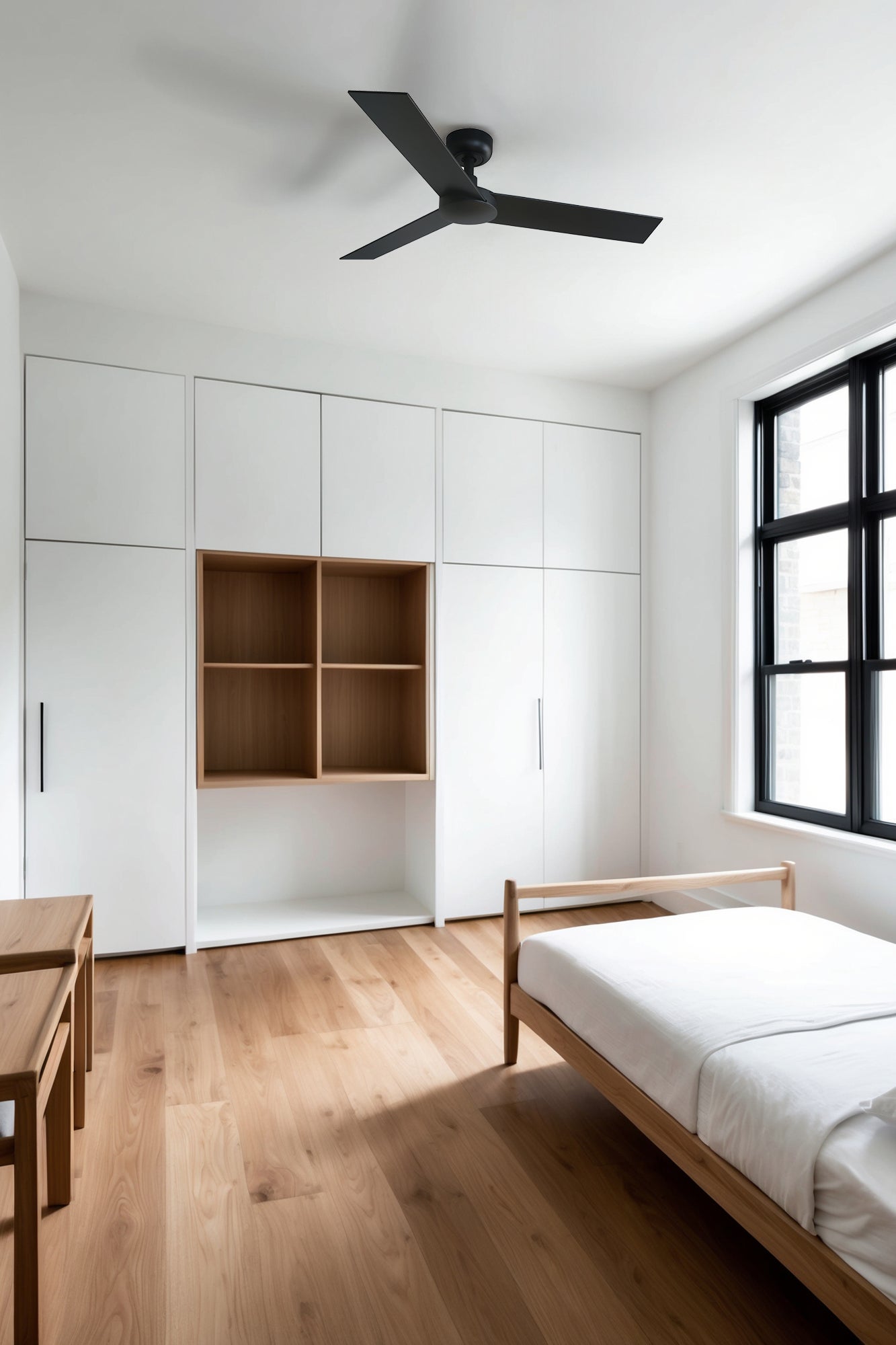 Ventilateur de plafond DC Rudder S Noir | Leroy Merlin