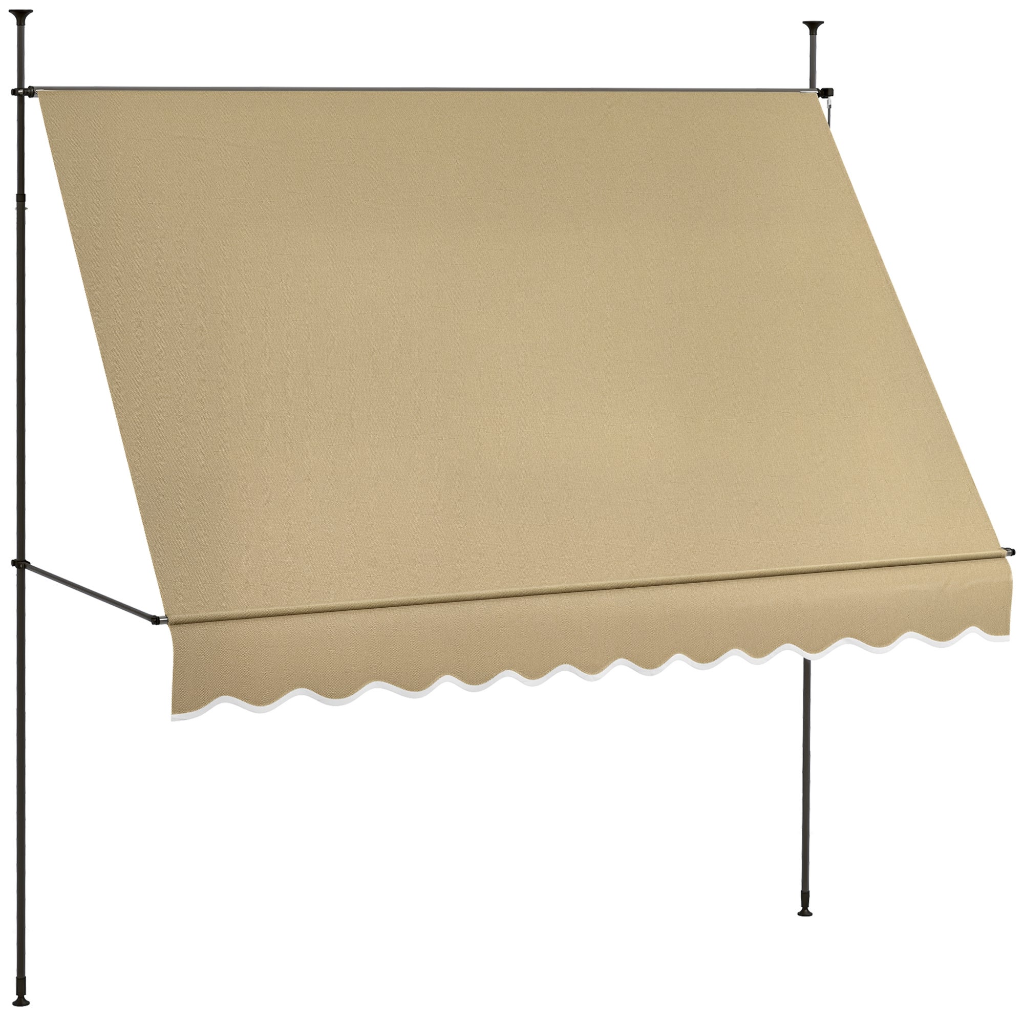 Store banne beige 300x120x210-300 cm, hauteur réglable manivelle ...