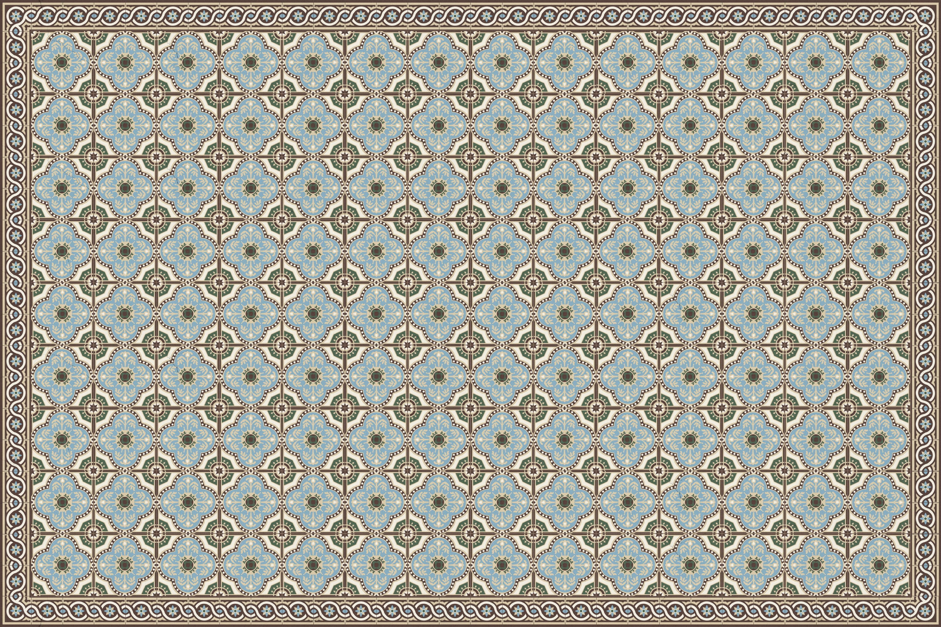 Alfombra de vinilo Diva 200x266 cm - PVC antideslizante, lisa impresa ...