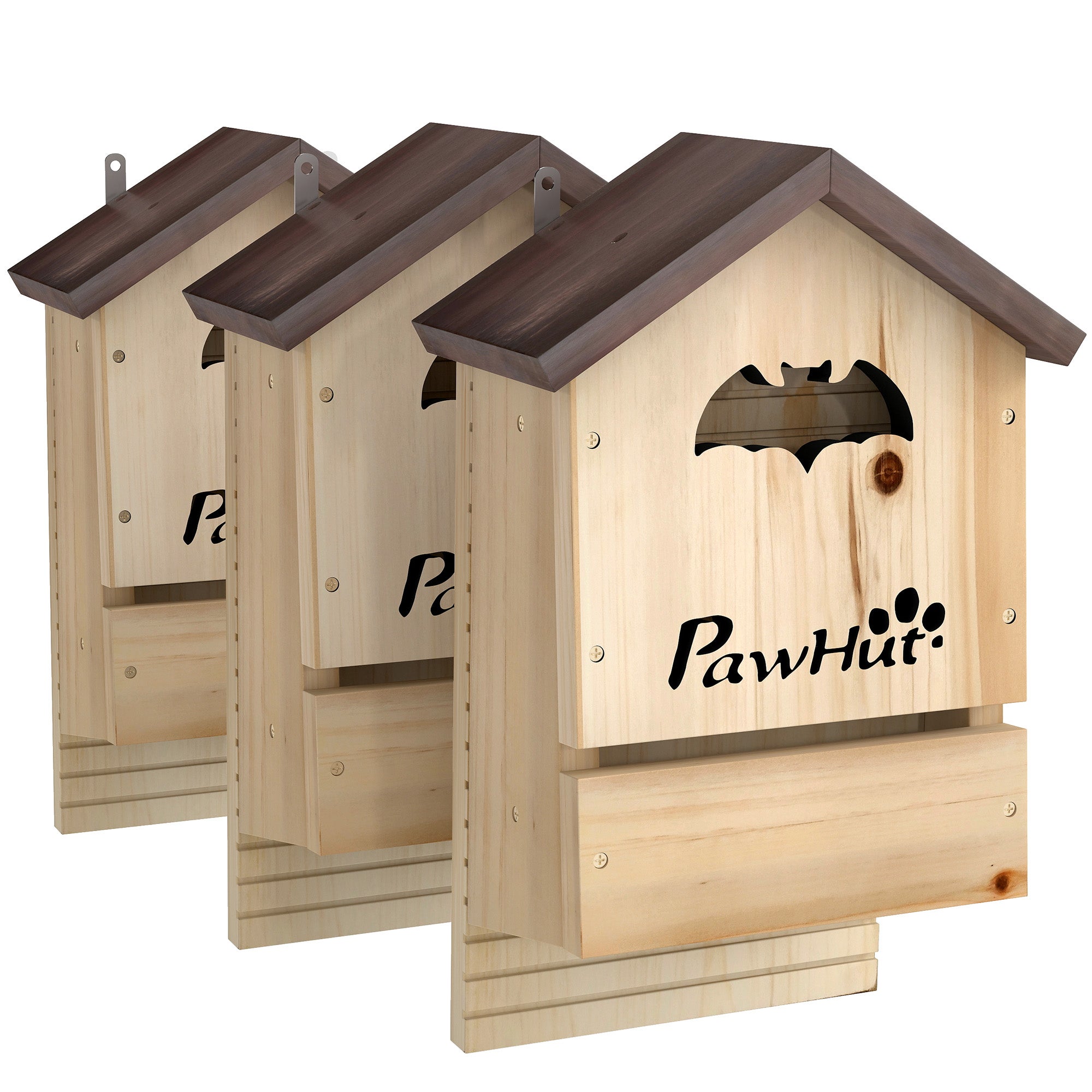 Coffret chauves-souris 3 bois sapin maison chauves-souris suspendre ...
