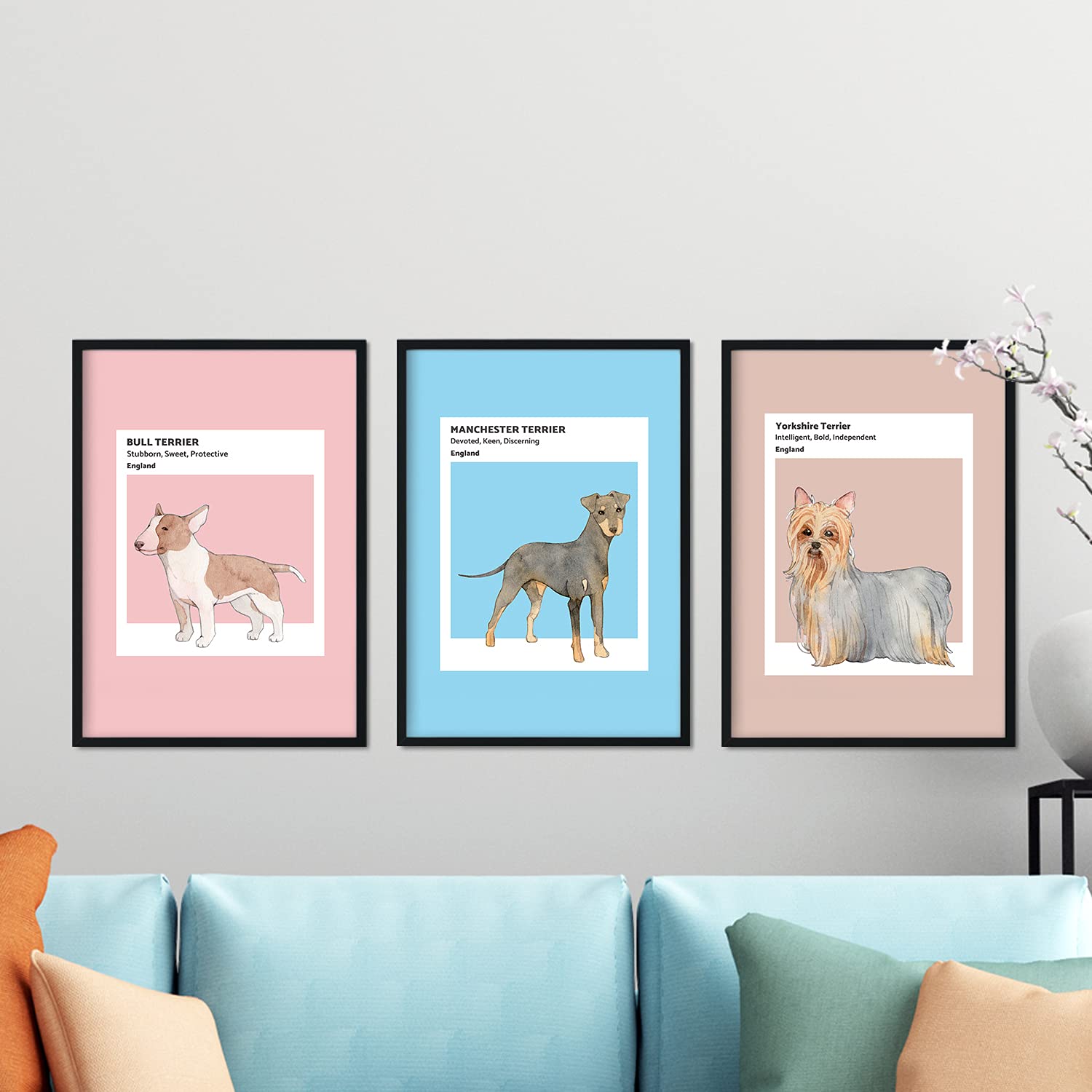 Set De Láminas Pack Inglaterra. Pósteres Con Ilustraciones De Razas De ...