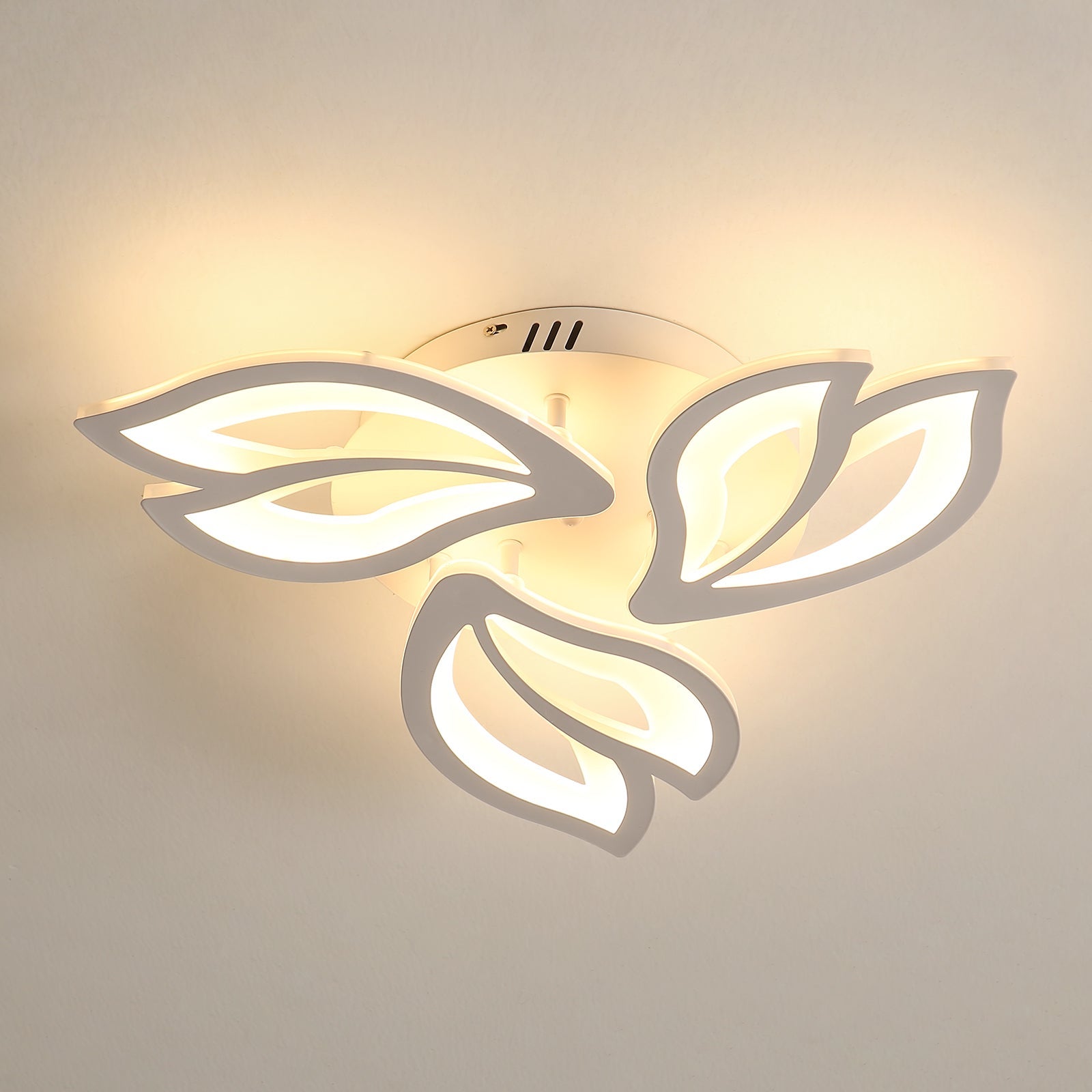 Plafonnier LED Moderne 45W, Lumière Blanche Chaude 3000K, Lustre LED ...