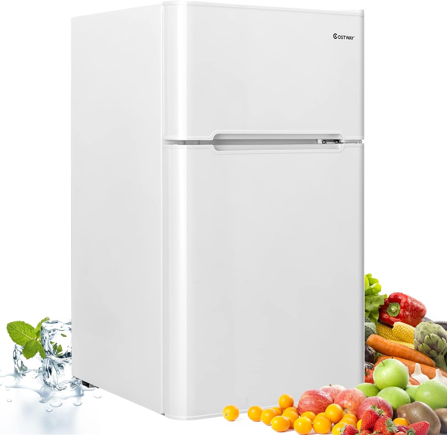 Frigorífico Compacto, Mini Nevera 90 L, Congelador Separado con 2 ...