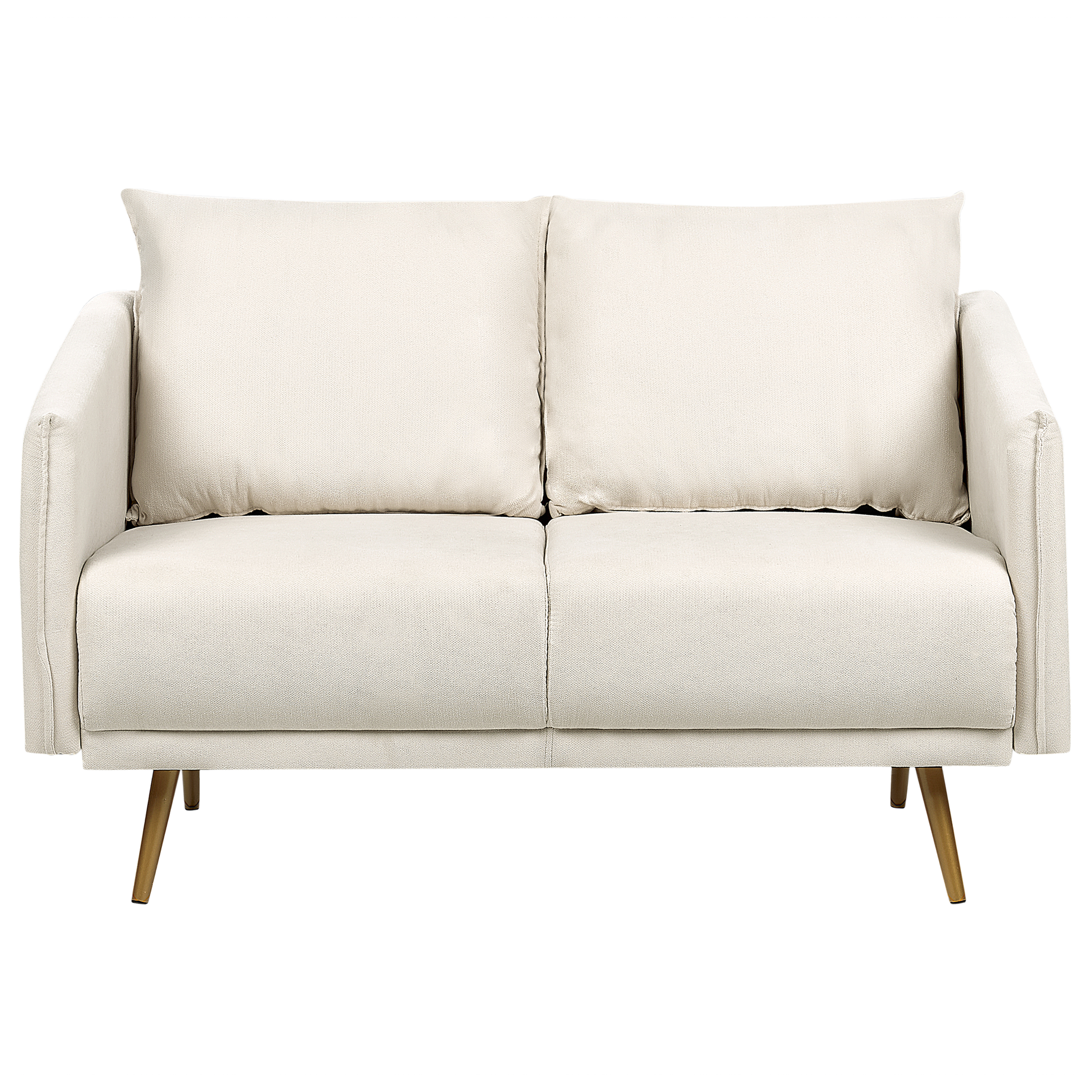 Beliani Sofá MAURA Tela Beige claro 2 plazas | Leroy Merlin
