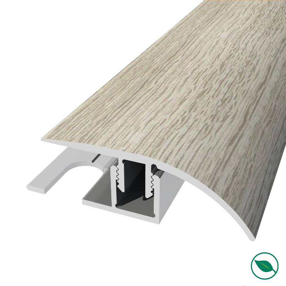Barre de seuil + base différence niveau aluminium coloris (73) Chêne ...