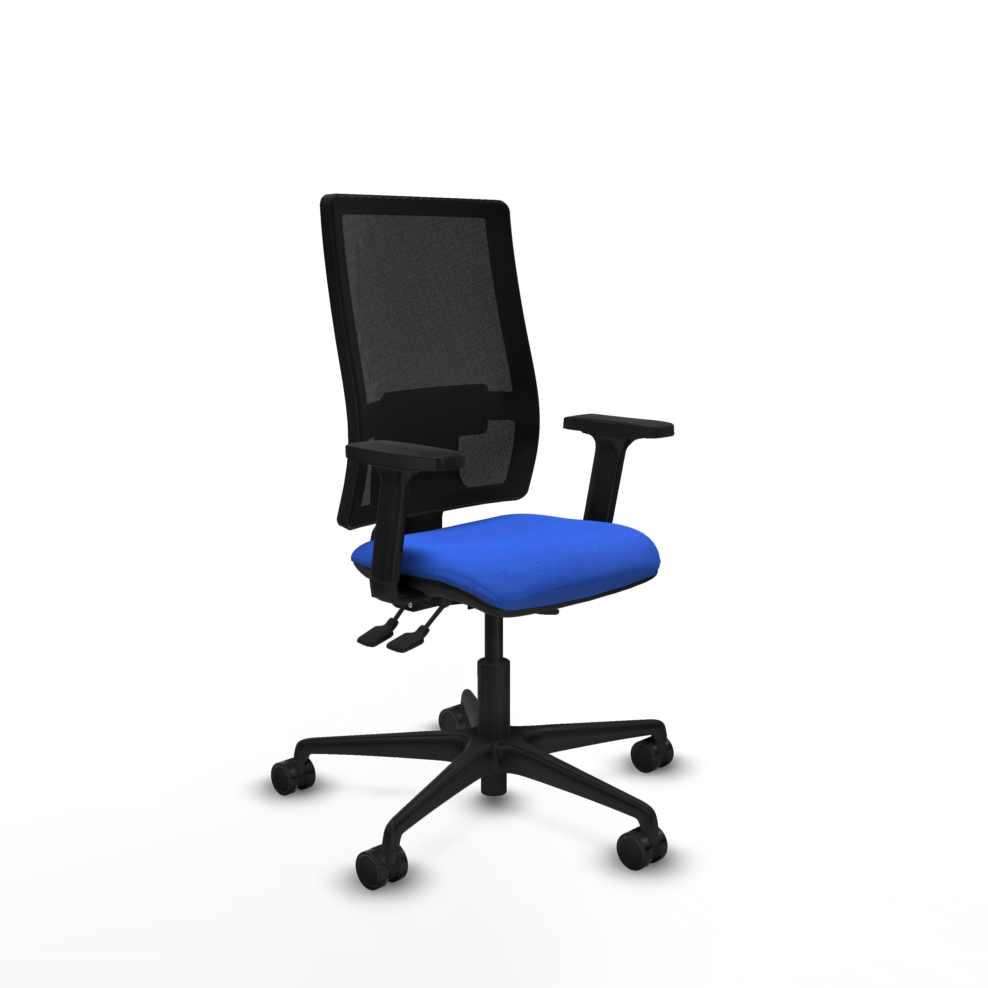 Silla de oficina Bormate con mecanismo Asincro tapizada con Tela color ...