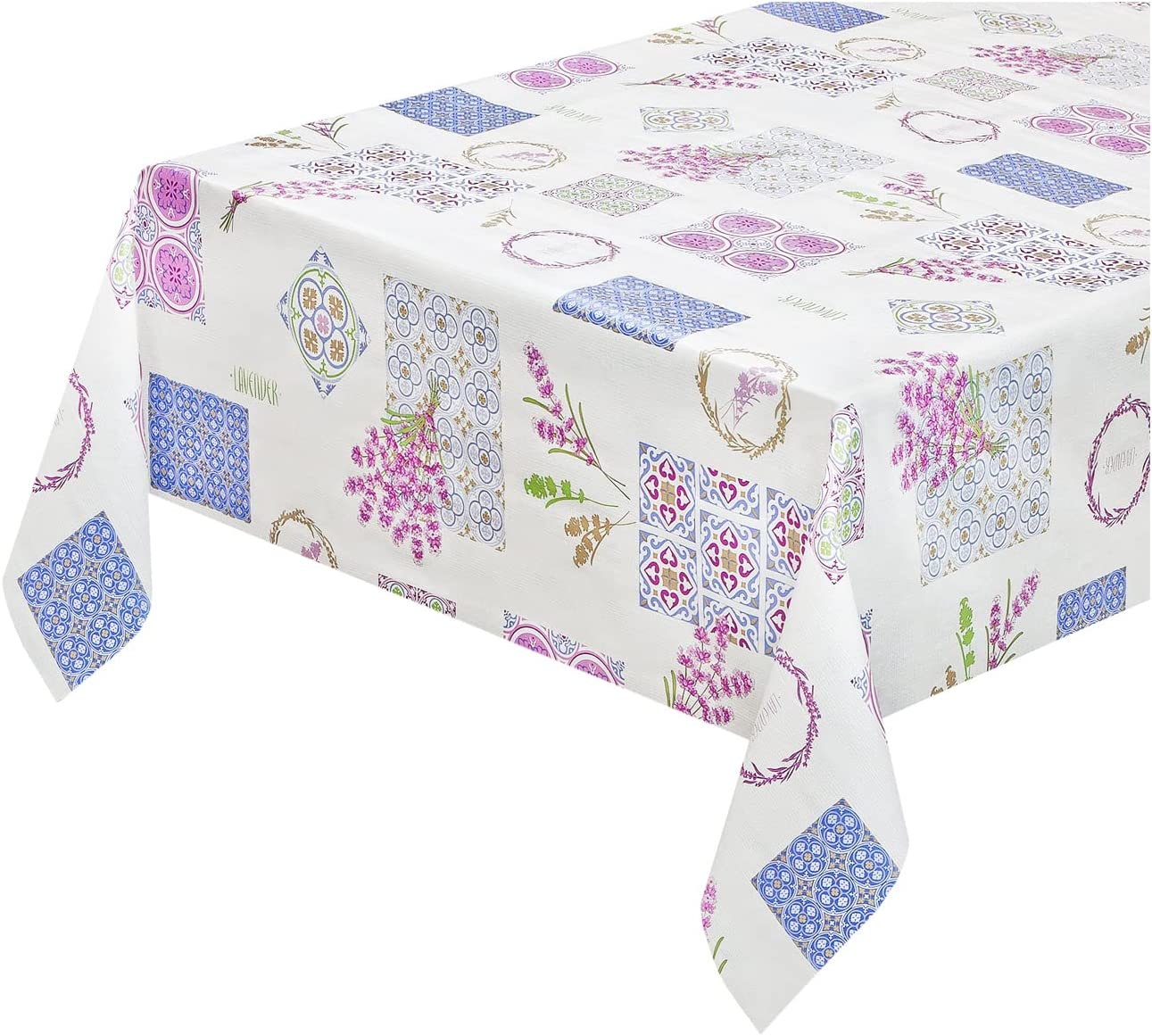 Nappe de Cuisine AntiTaches 140x100 cm Moderne Tissu Ciré Plastifié ...