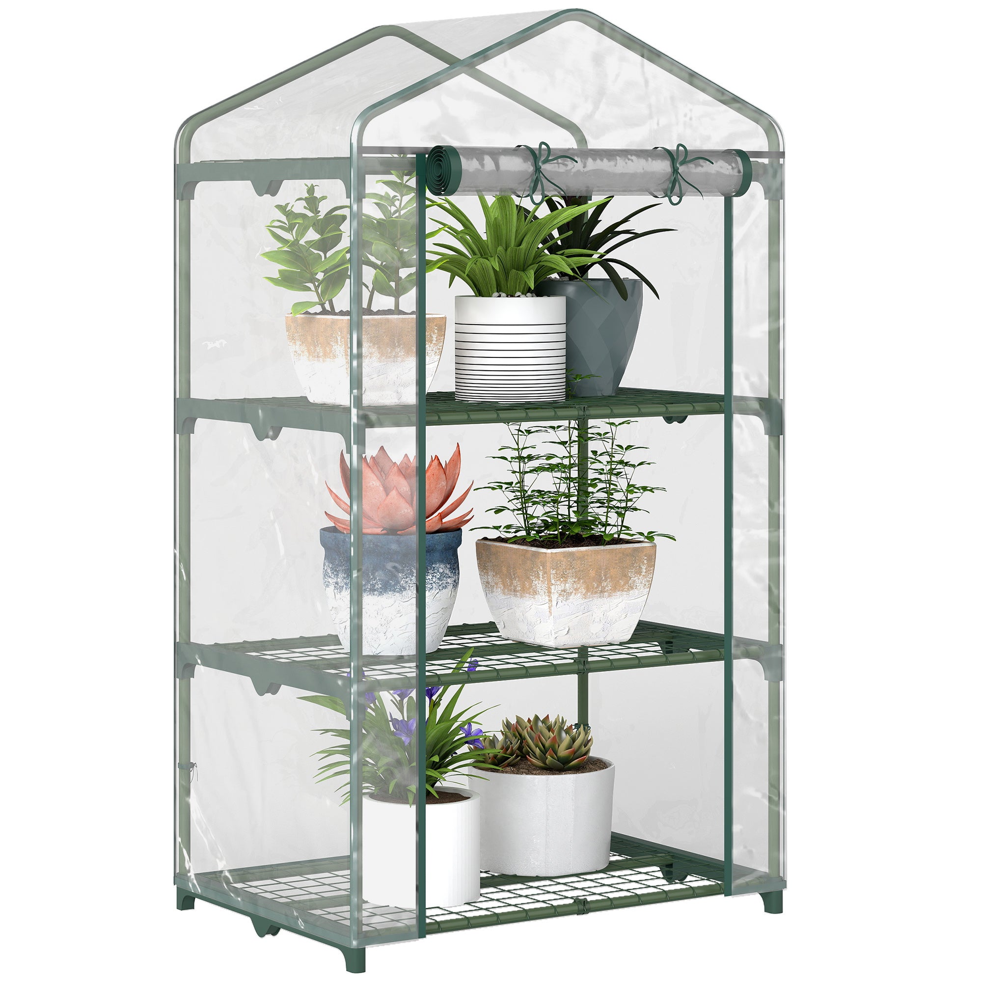 Serre de jardin avec étagères 3 niveaux, serre de balcon, bâche ...