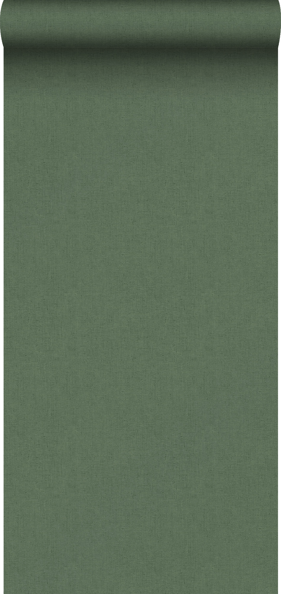Papel pintado liso efecto lino verde musgo - 53 cm x 10 m - Sanders ...