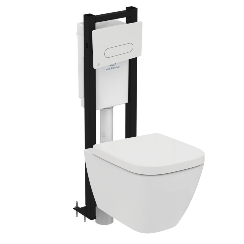 Pack WC suspendu sans bride IDEAL STANDARD I.Life S RimLS+ + Abattant ...