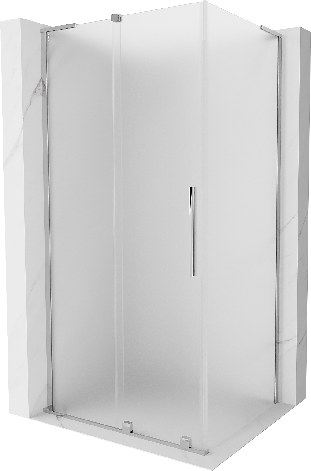 Cabine de douche coulissante Mexen Velar L 120 x 90 cm, givré, chrome - 871-120-090-33-01 ...