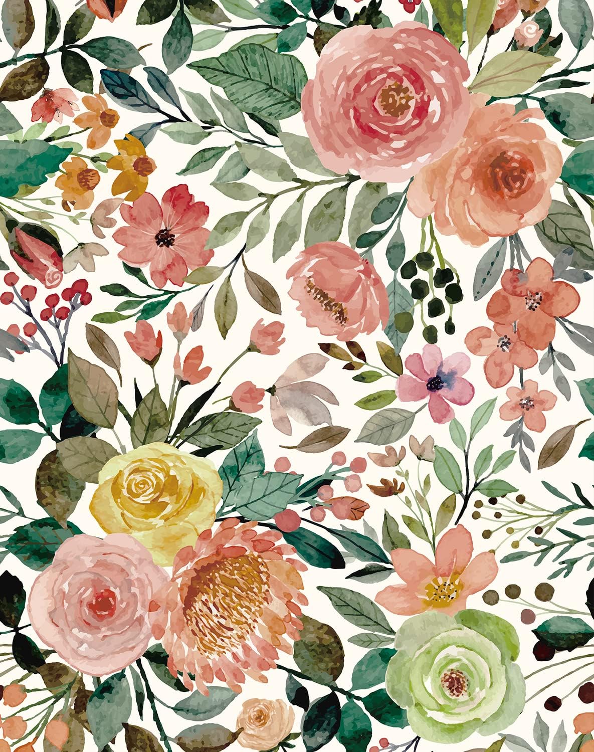 Papier peint autocollant à motif floral camélia noir et blanc, 45 cm x ...