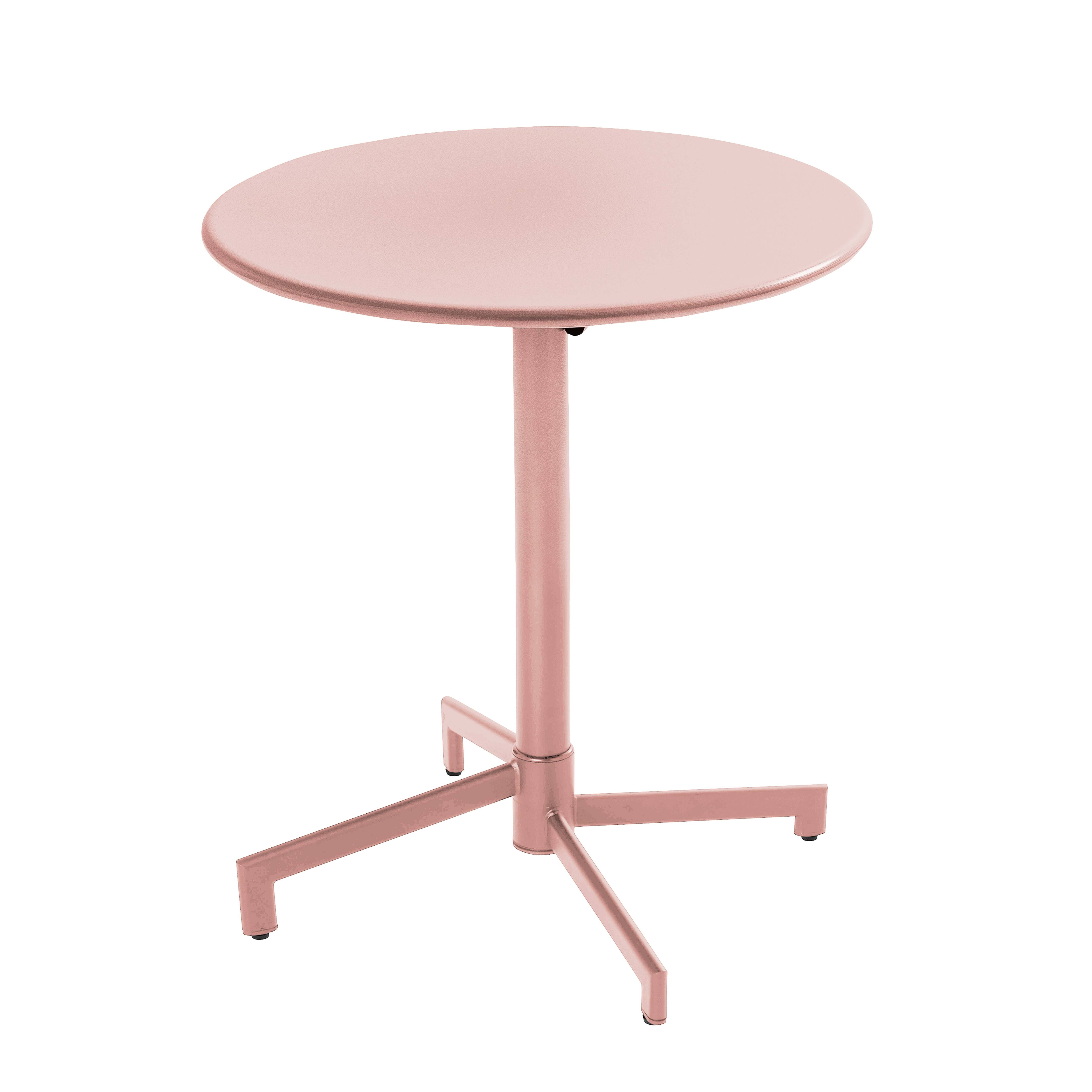 Ensemble table de jardin et 2 chaises en métal rose poudré , Palavas ...