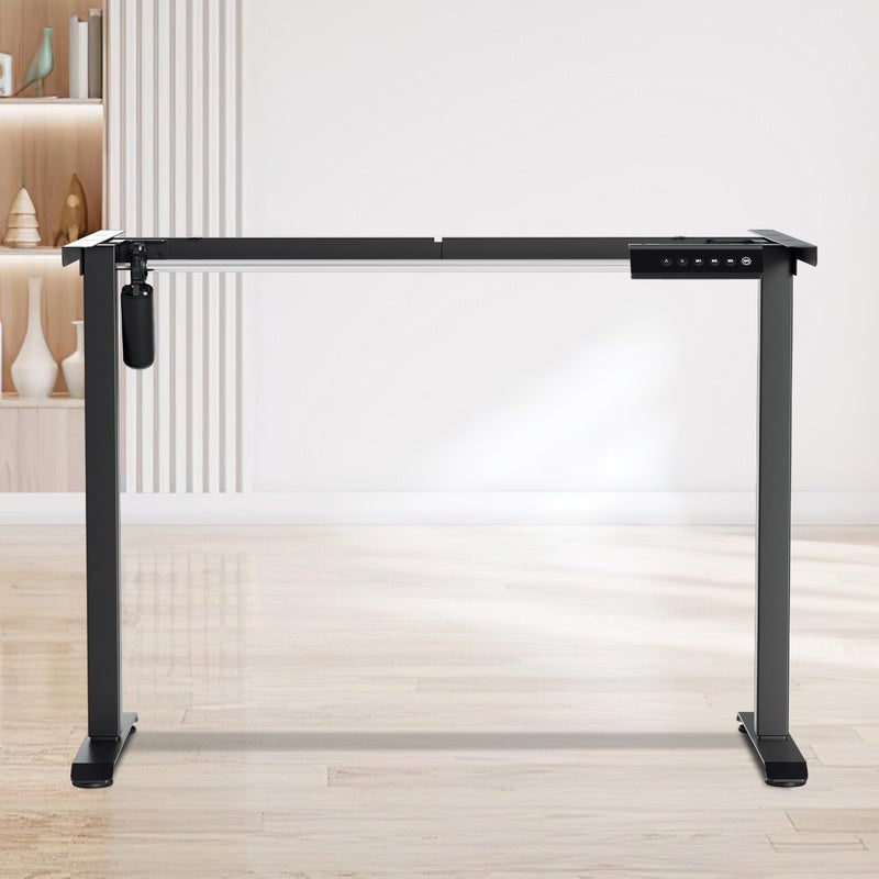 Bureau réglable en hauteur Noir Bureau Assis Debout Pied de Bureau ...