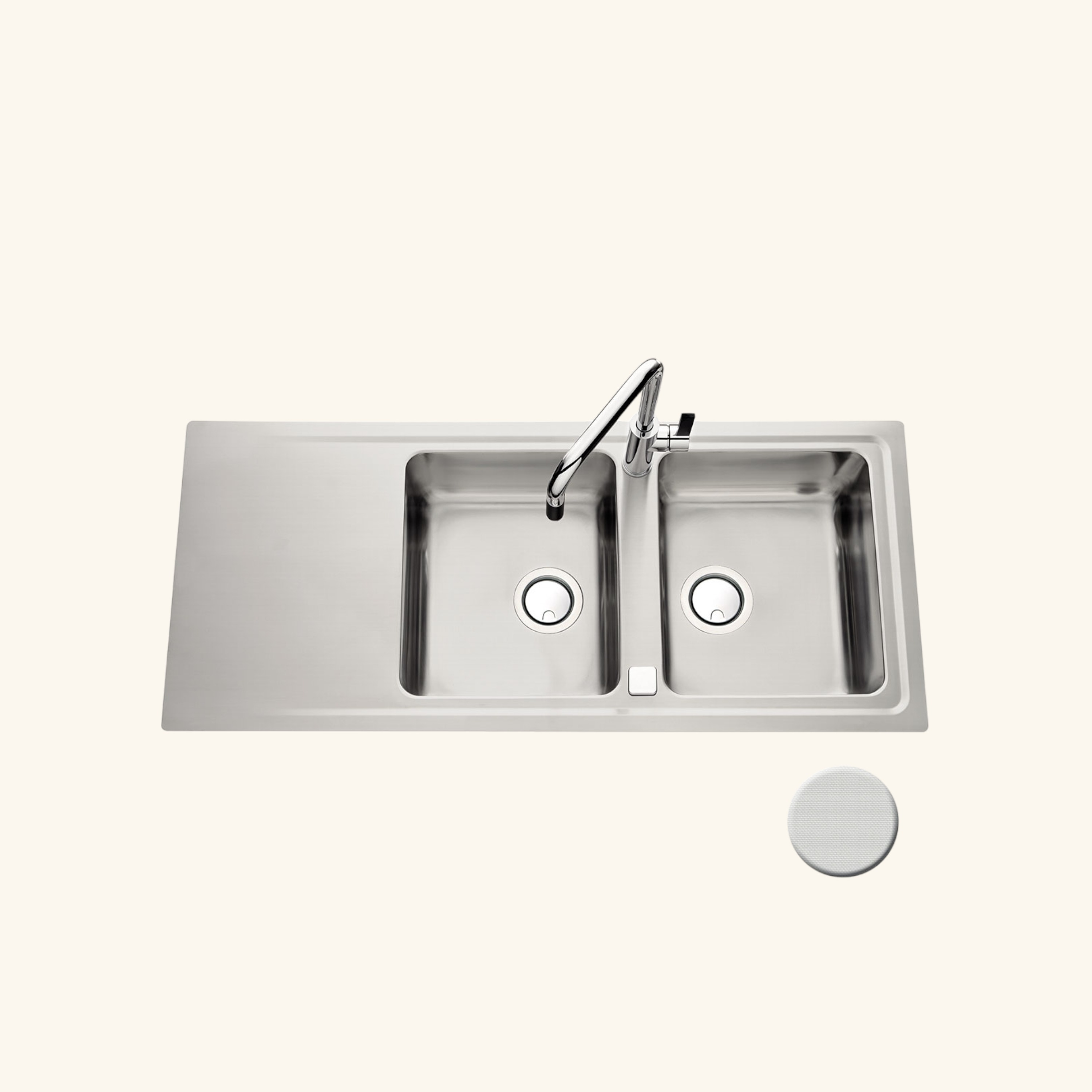 Évier inox mini structure Luisina FAGOTTO 2 bacs 1 égouttoir | Leroy Merlin