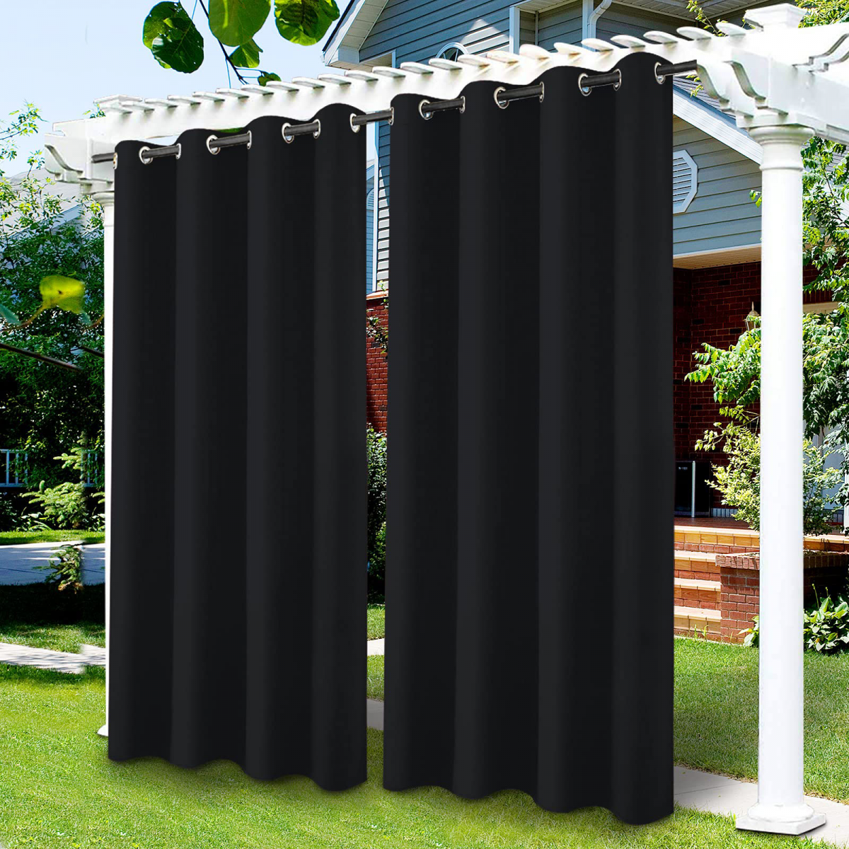 2 cortinas para balcón, patio, exterior, protección solar e ...