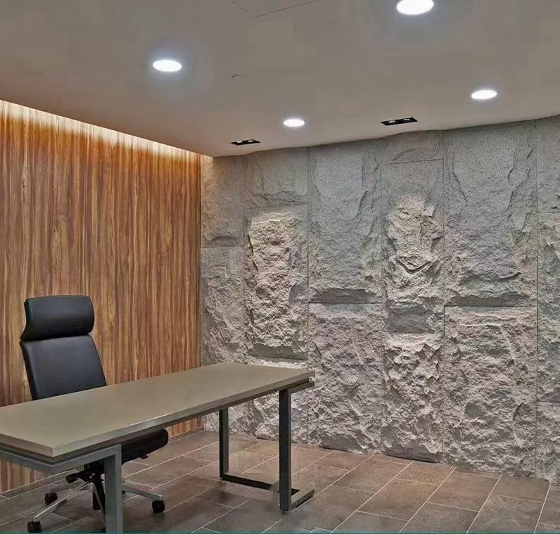 Panneau Décoratif Snow Rockstone en Polyuréthane - Effet Roche 3D ...