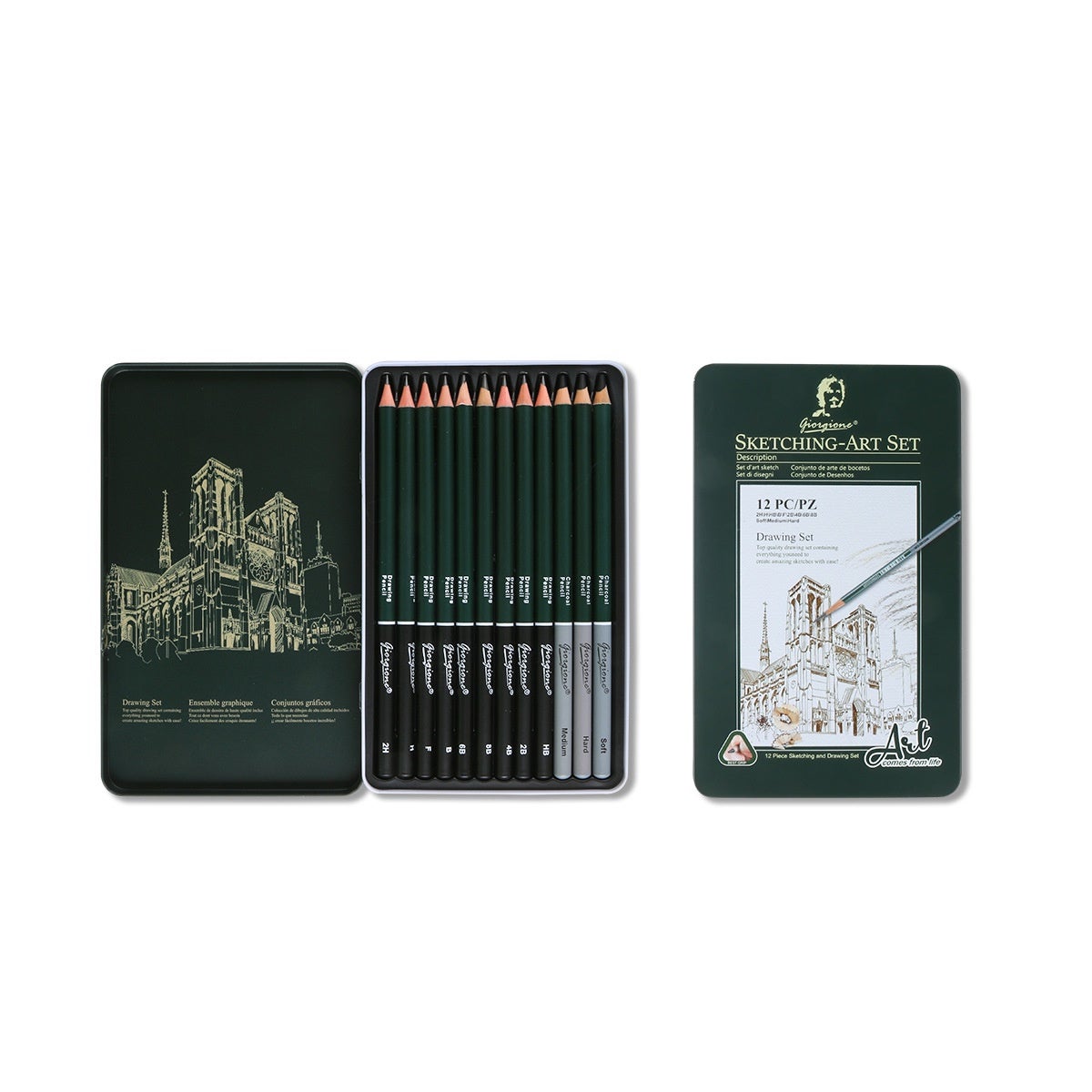 Crayons graphite pour croquis, dessin et écriture, Pour artistes et ...