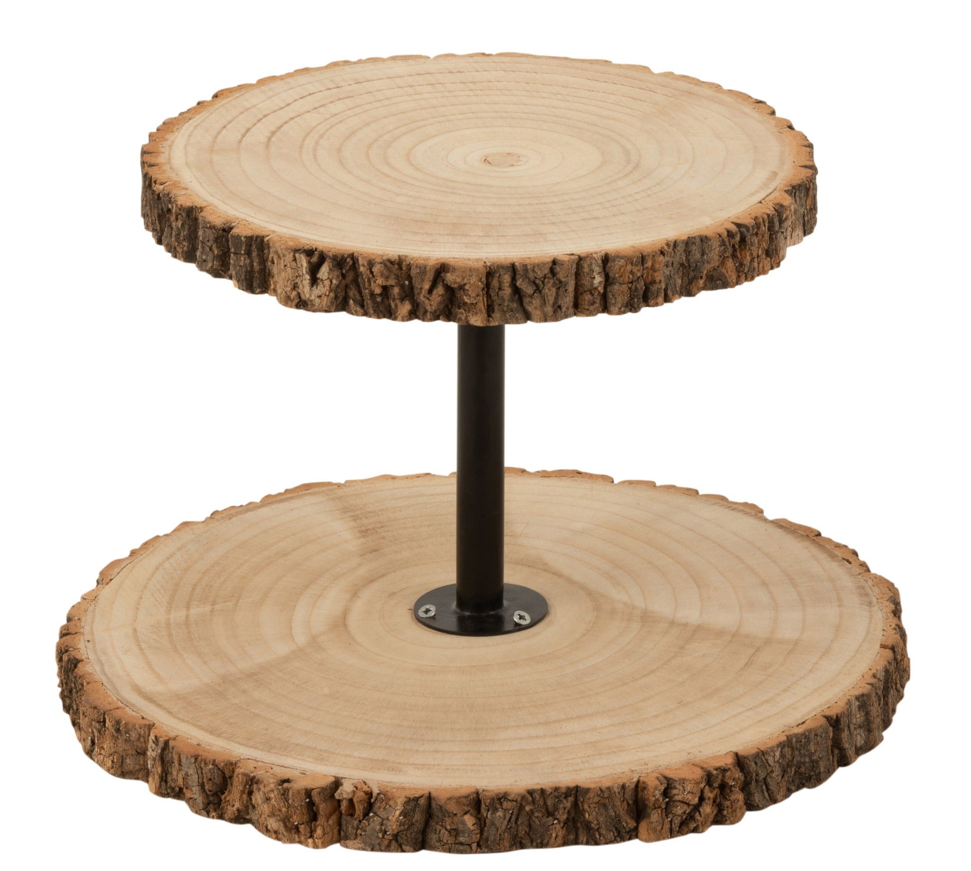 Plateau rond bois 2 niveaux naturel Clark D 42cm | Leroy Merlin