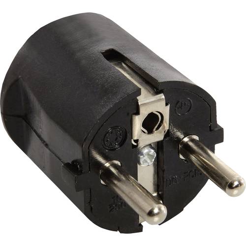 AS Schwabe 45032 Fiche électrique mâle avec terre 230 V noir IP20 ...