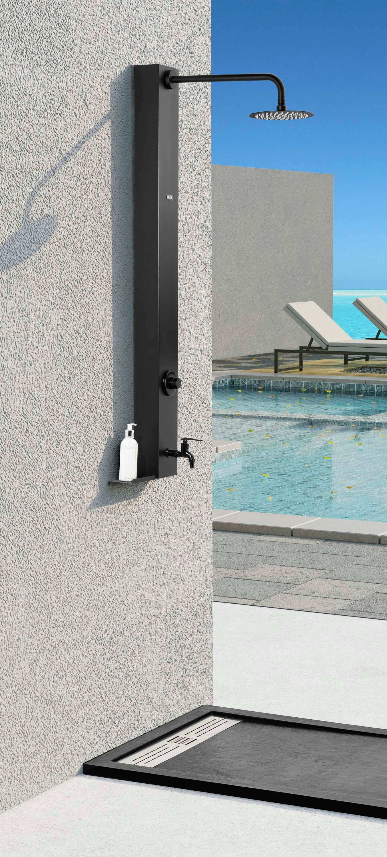 COLUMNA DUCHA JARDIN GRAFIKA 130X13 NEGRO MATE | Leroy Merlin