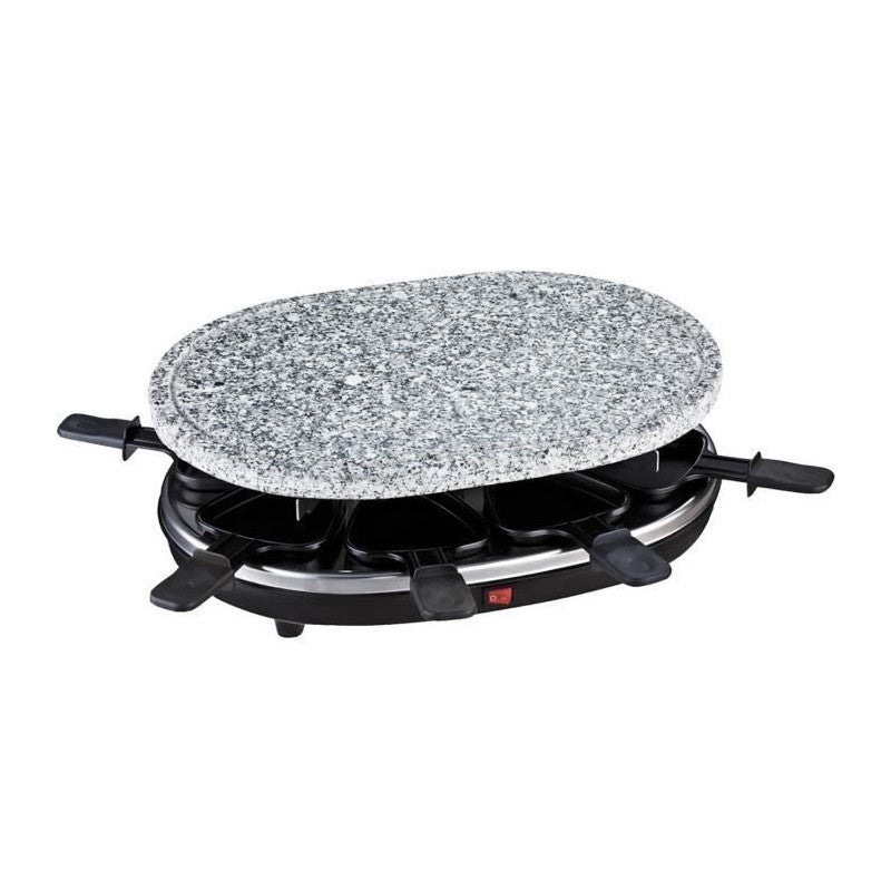 H.Koenig Plancha raclette de piedra natural RP85 para 8 personas 900W ...