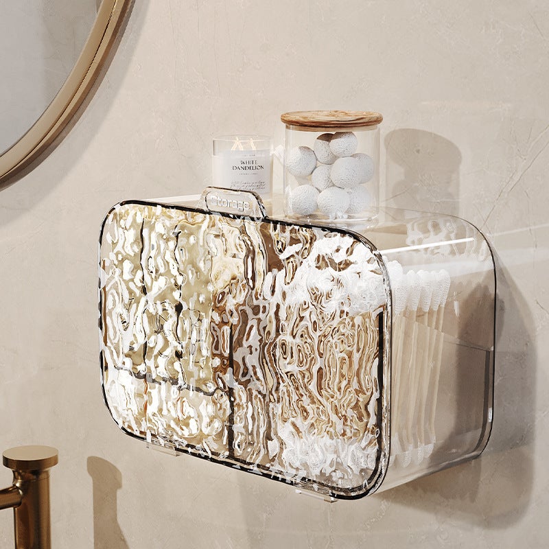 Organisateur Salle de Bain, Rangement Maquillage, Boite Coton Tige ...
