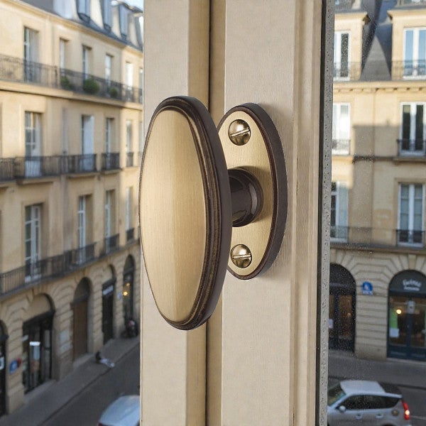 Poignée de fenêtre crémone HAUSSMANN, Laiton doré patiné | Leroy Merlin