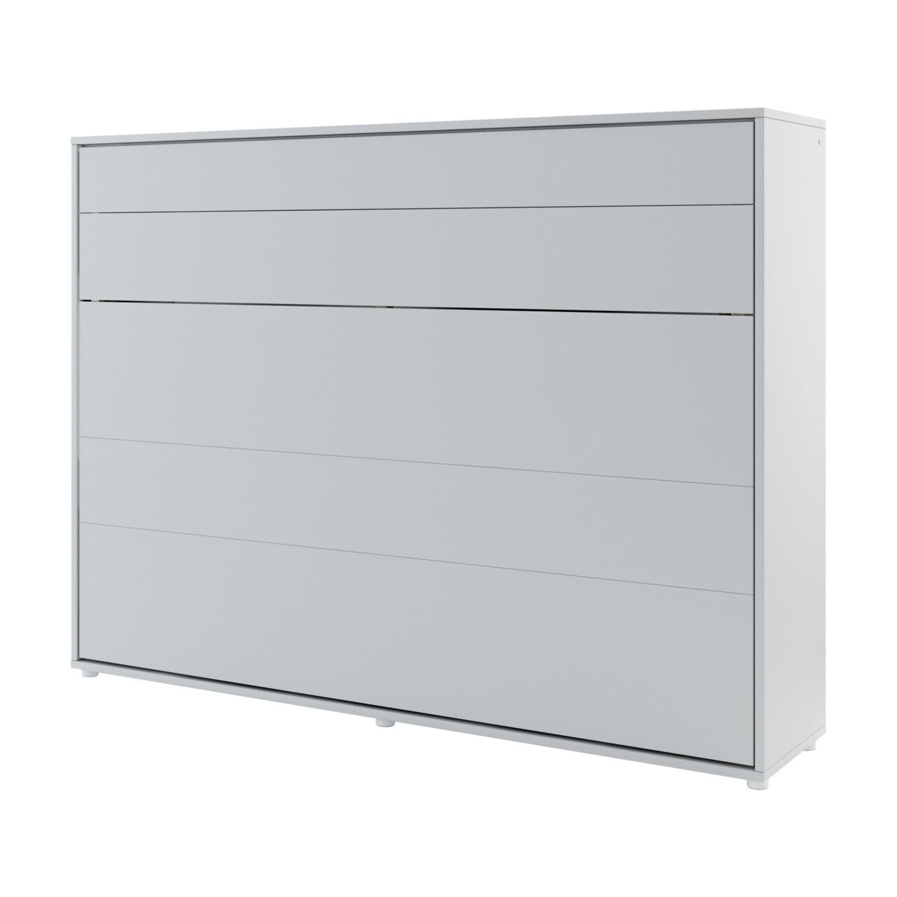 Lenart Armoire Lit escamotable Horizontal 140x200 cm Gris Lit ...