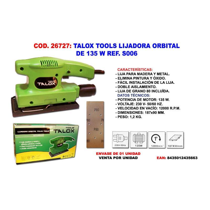 Talox tools lijadora orbital 135 w ref. s006 | Leroy Merlin