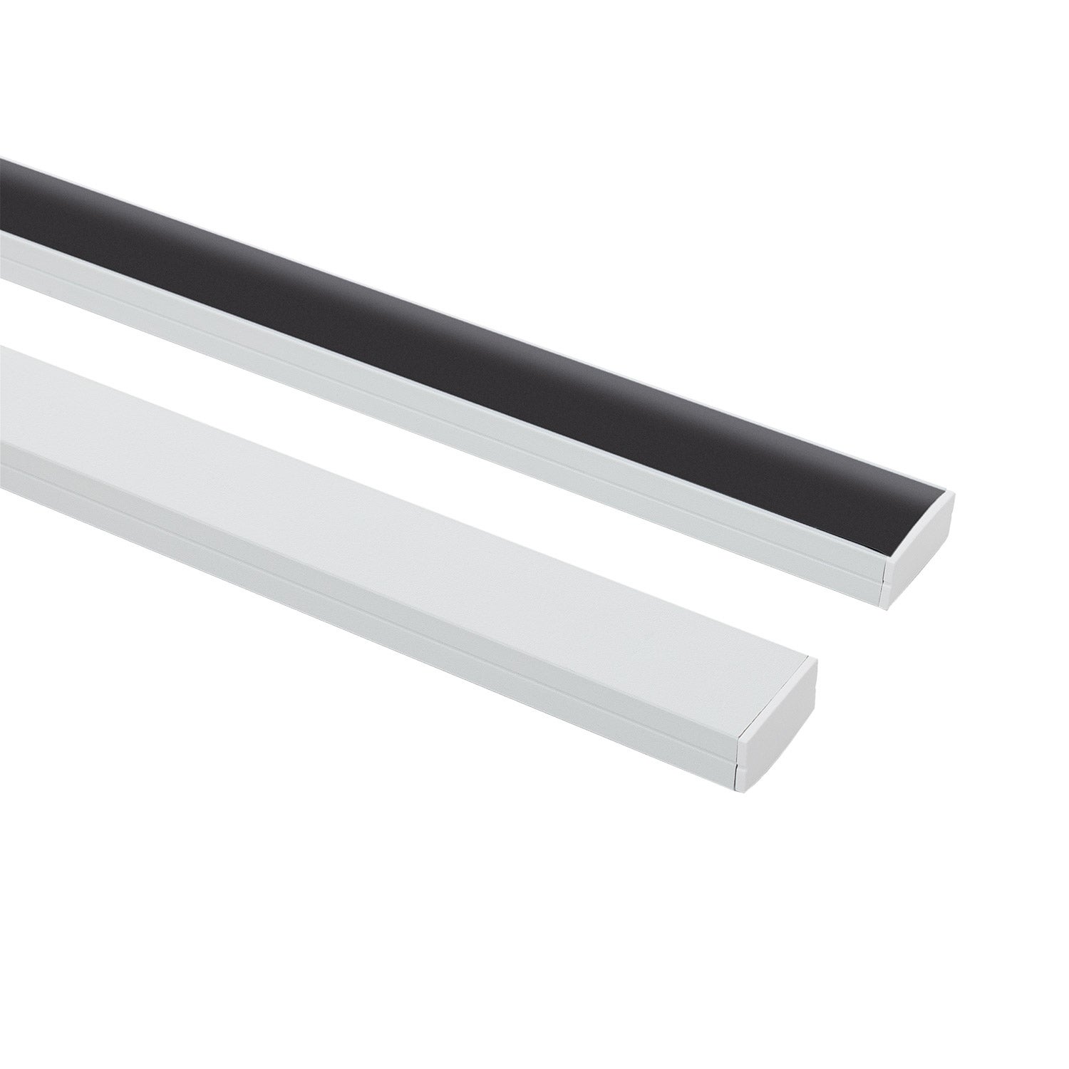 Profilé Aluminium En Saillie pour Rubans LED jusqu'à 20 mm Blanc 10 m ...