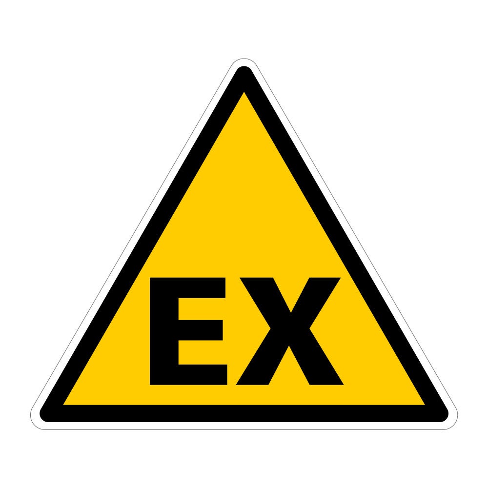 Panneau Danger EX Matières Explosives ATEX (C0004T) 125 x 125 mm ...