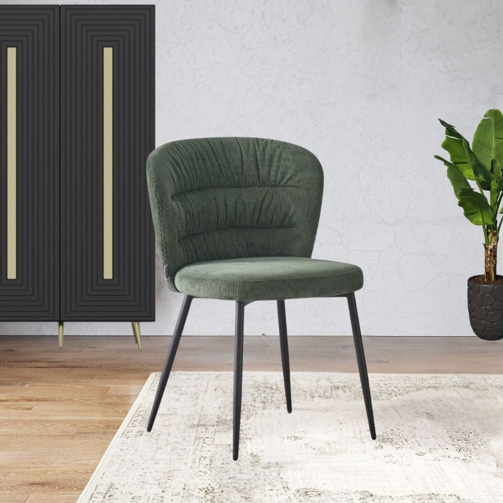 Chaise rembourrée verte Klontar 79x56x57.5 cm | Leroy Merlin