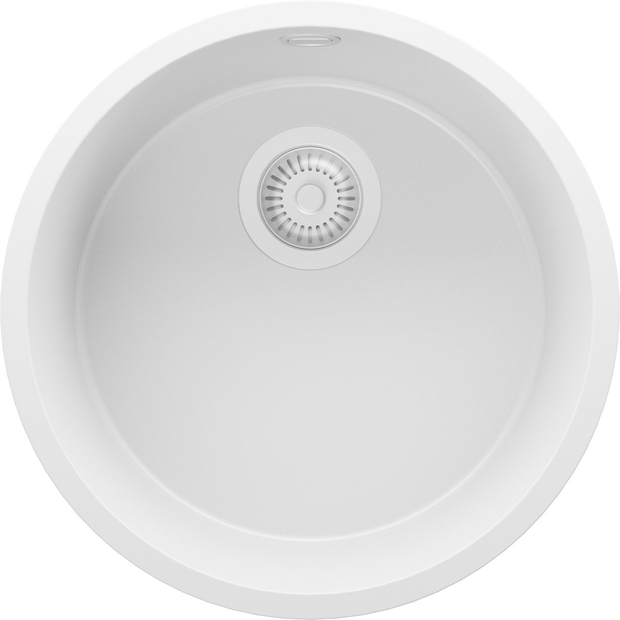 Evier Sous Plan Tout Blanc 46x46cm, Evier en Granit 1 bac + Kit de ...